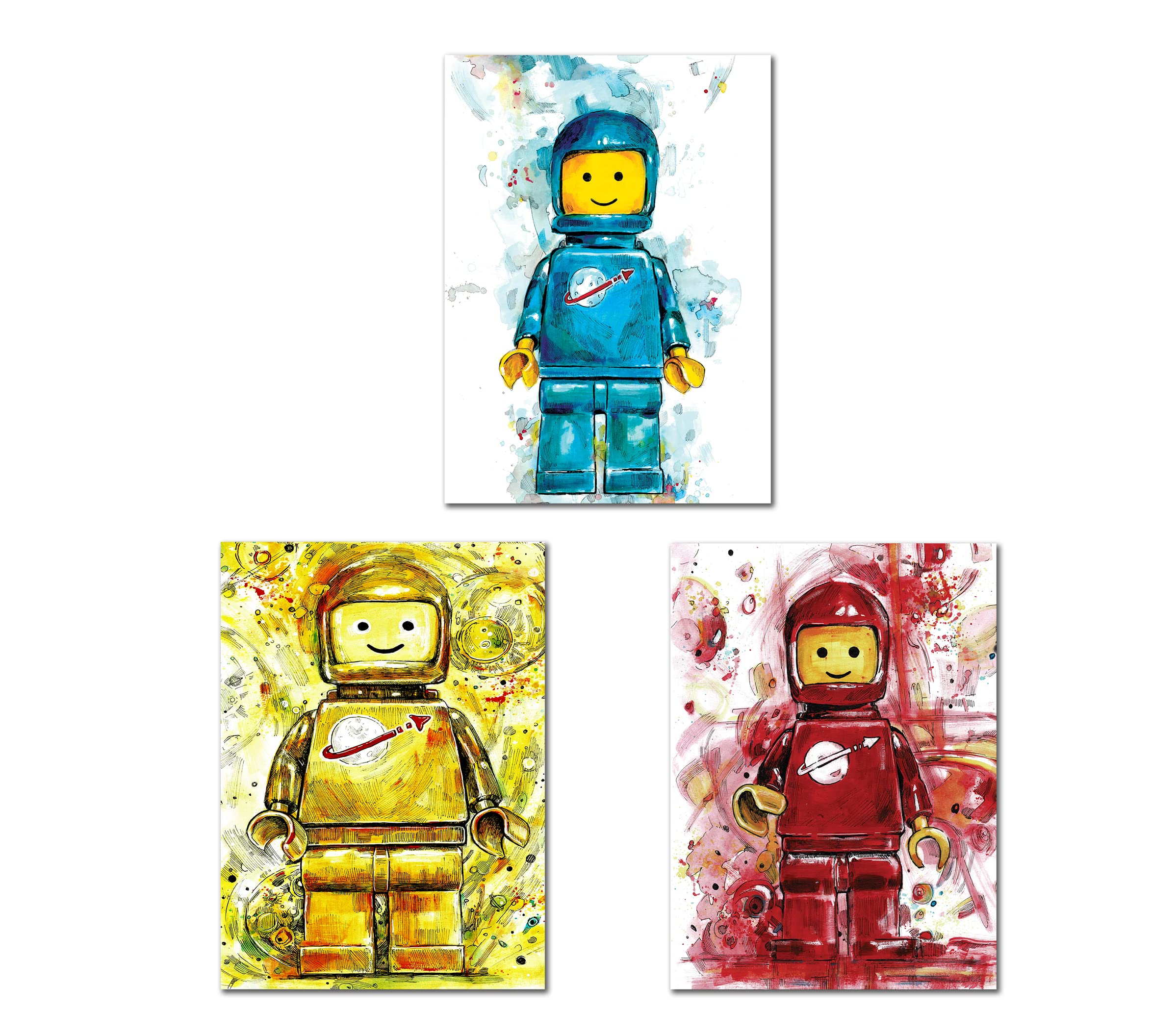 Amazon.com: 4LittleHeroes – Your Spaceman Legos Style Figure| Posters ...