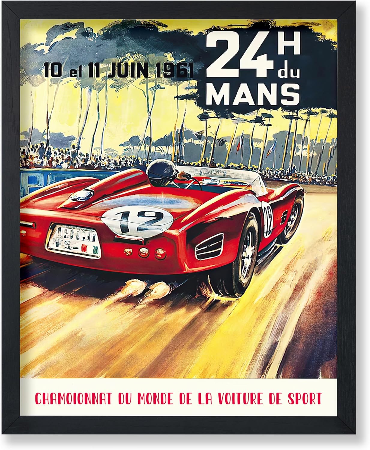 Amazon.com: Poster Master Vintage Car Racing Poster - Retro 24 Hours of ...