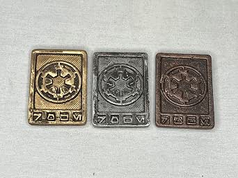 Star Wars Galactic Credit 3 Chip Piece Set, Real Prop Replica, Solid ...
