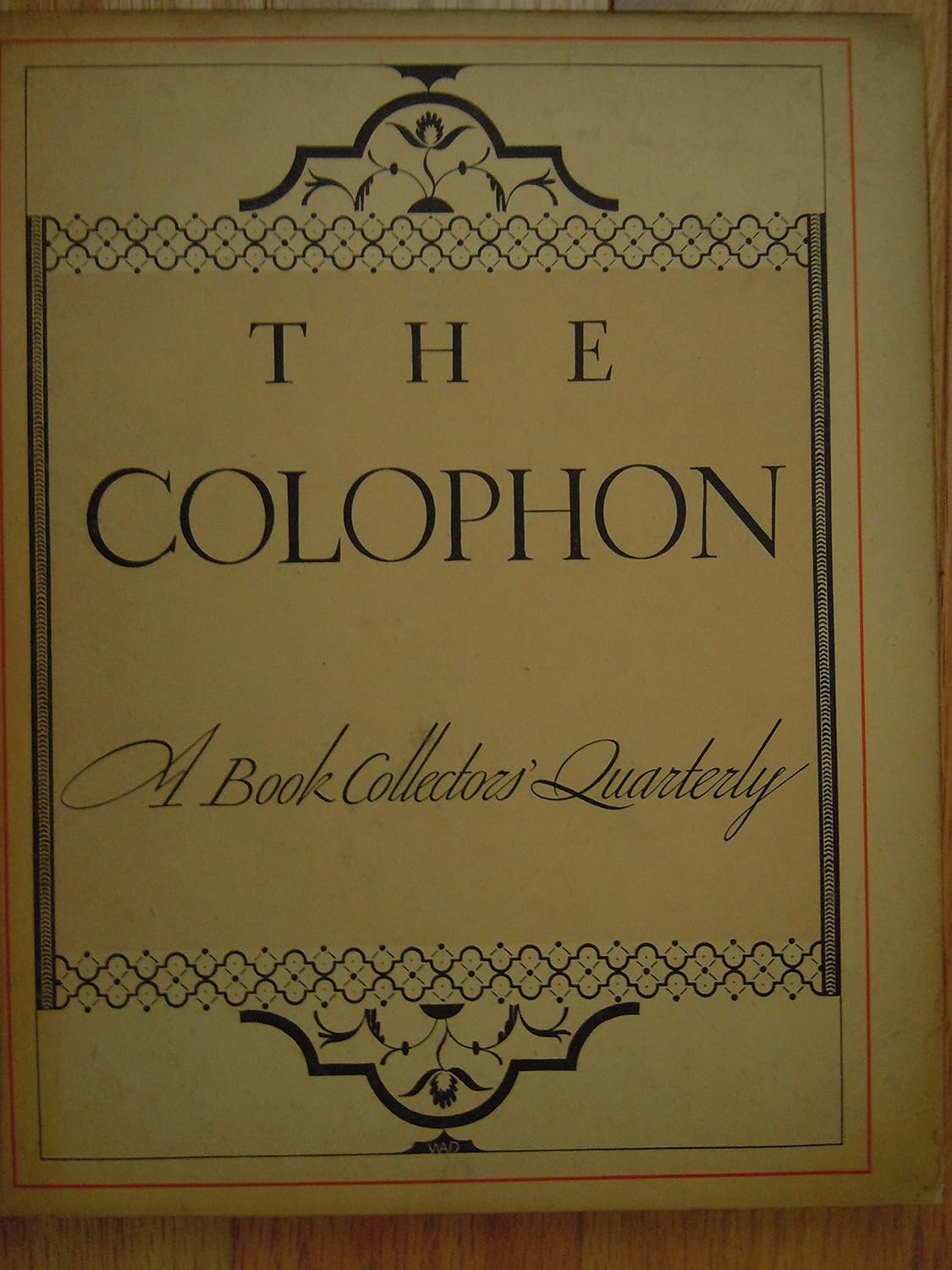 COLOPHON: A BOOK COLLECTOR'S QUARTERLY, PART FIVE: Books: Amazon.com: Books