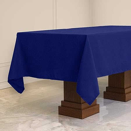 Amazon.com: Wewoch Royal Blue Rectangle Tablecloth Wrinkle Resistant ...