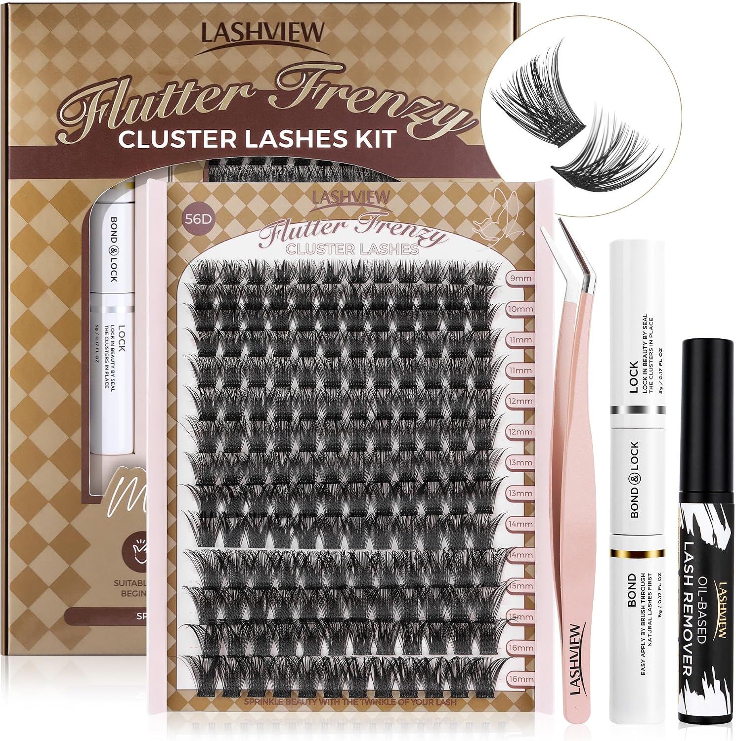 LASHVIEW 56D Diy Lash Extension Kit,Cluster Eyelash Extension Kit ...