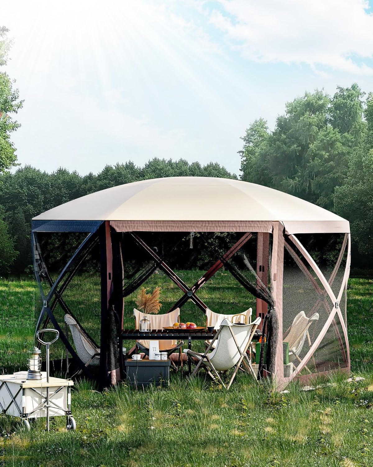 Amazon.com : GarveeLife 12 x 12 Foot Portable Pop Up Camping Outdoor ...