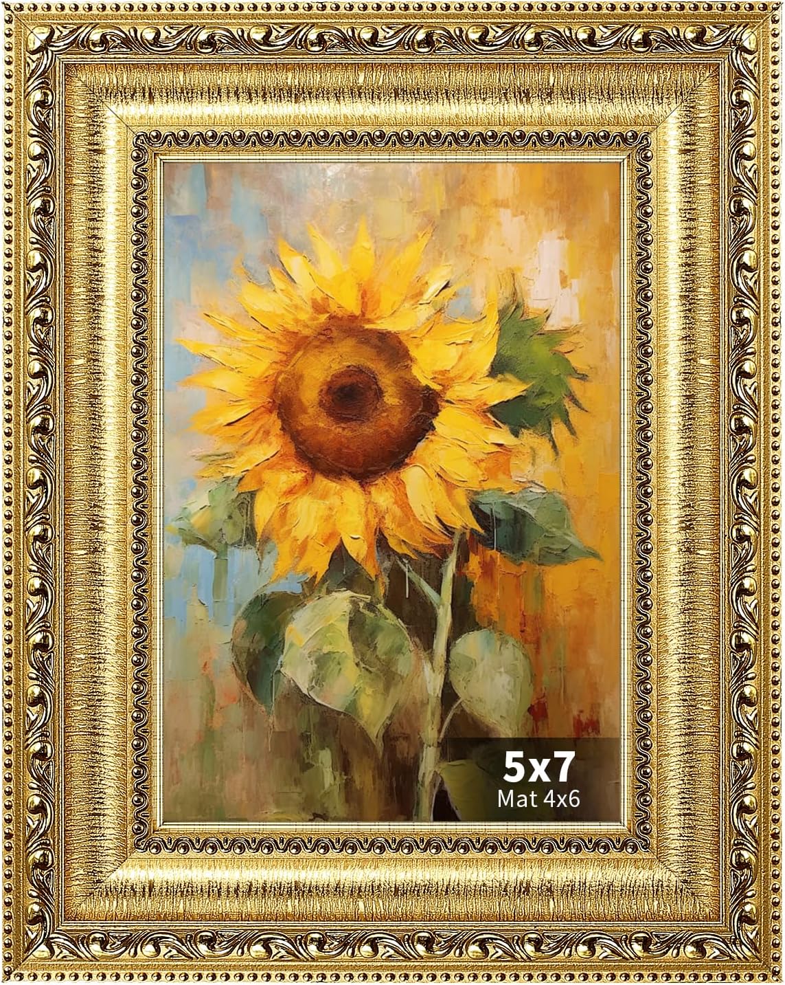 Amazon.com - Patouque Gold 5x7 Photo Frame with Tempered Real Glass ...