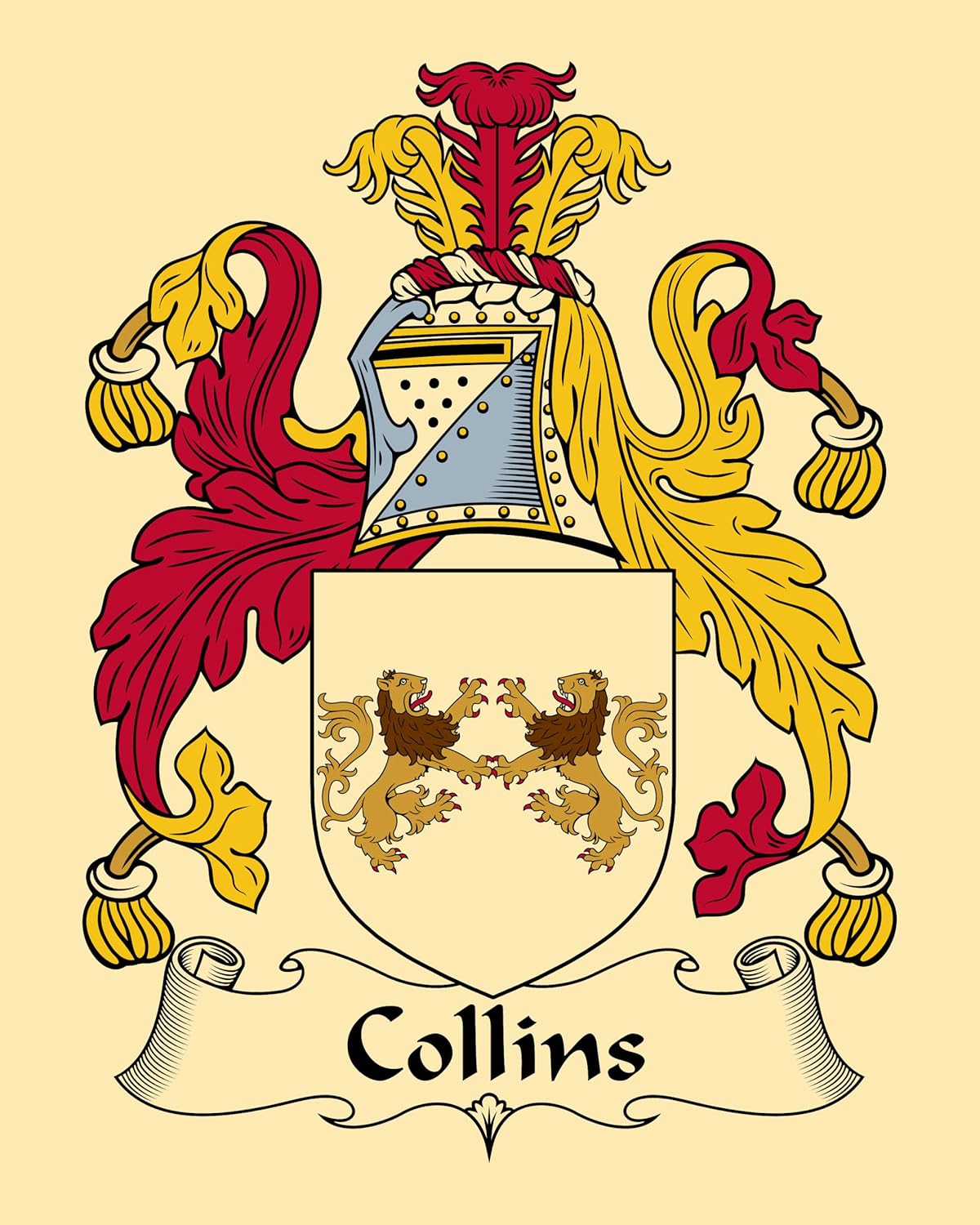 Amazon.com: Carpe Diem Designs Collins Coat of Arms/Collins Family ...