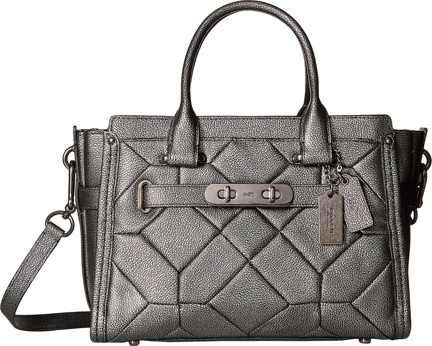 Coach Women's Mtllc Patchwork Swagger 27: Handbags: Amazon.com