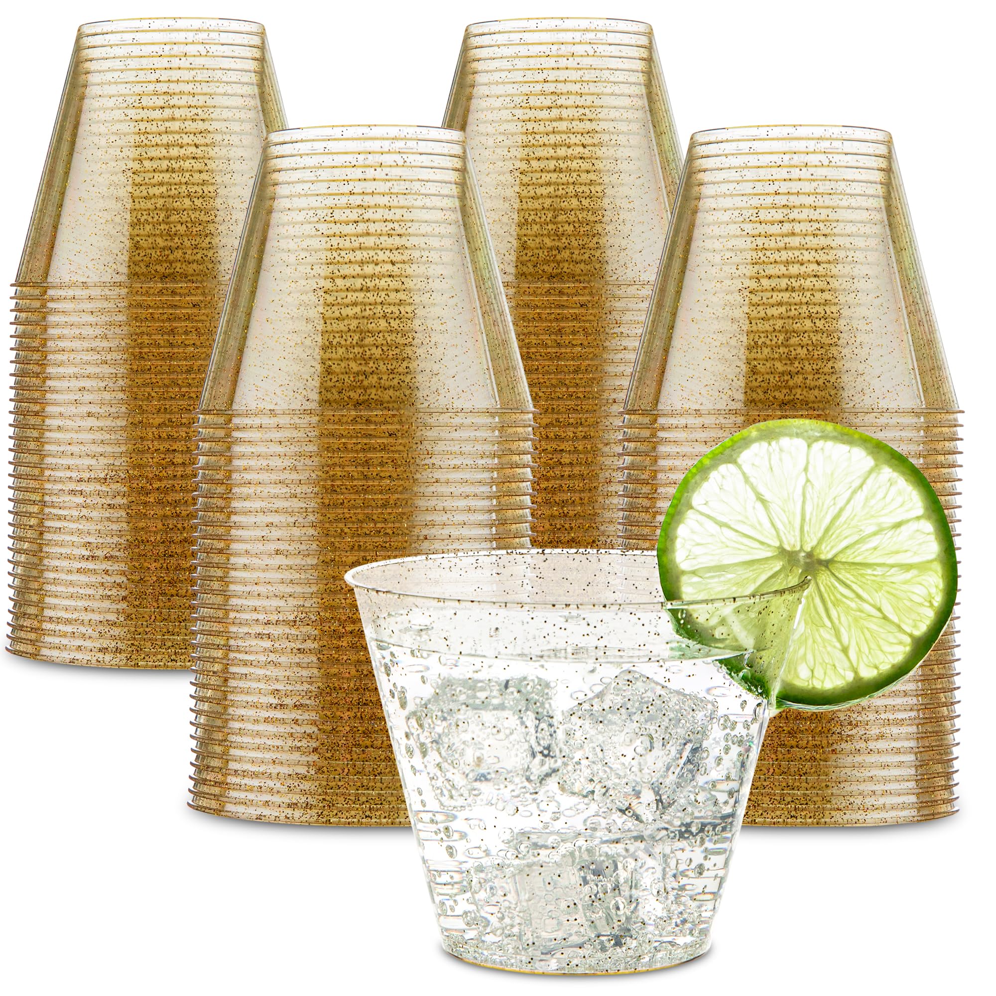 Amazon.com: PLASTICPRO 9 oz Disposable Plastic Party Cups,Old fashioned ...