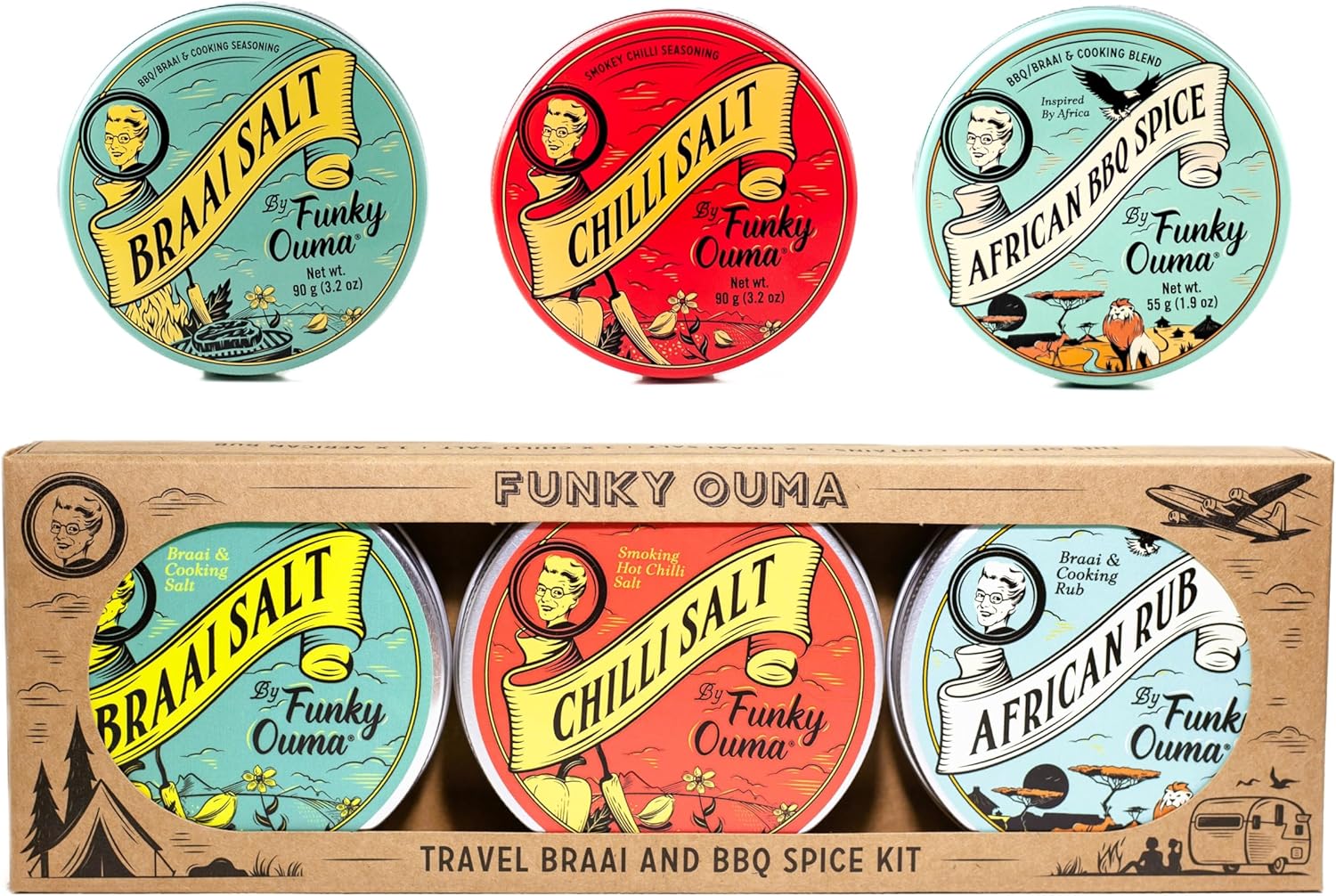 Funky Ouma Gift Set 235g – 3 Different South African Food All-Natural ...