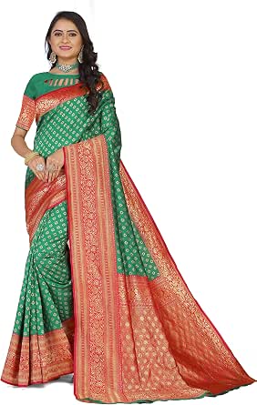 Amazon.com: KoC Indian Traditional Ethnic Women wear Art Silk Saree D5 ...