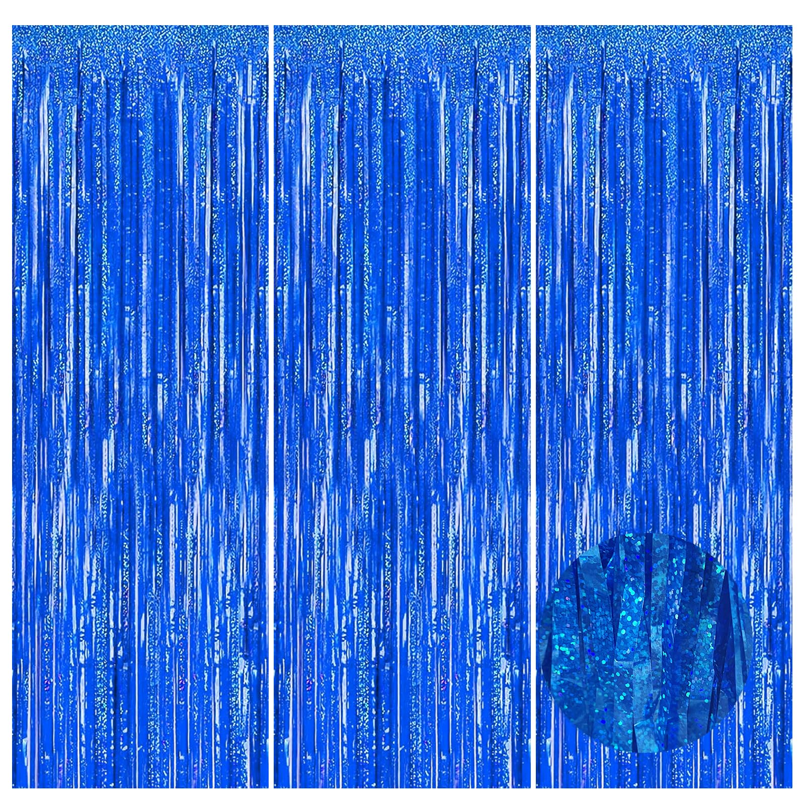 Snapklik.com : 3 Pack Dark Blue Tinsel Backdrop