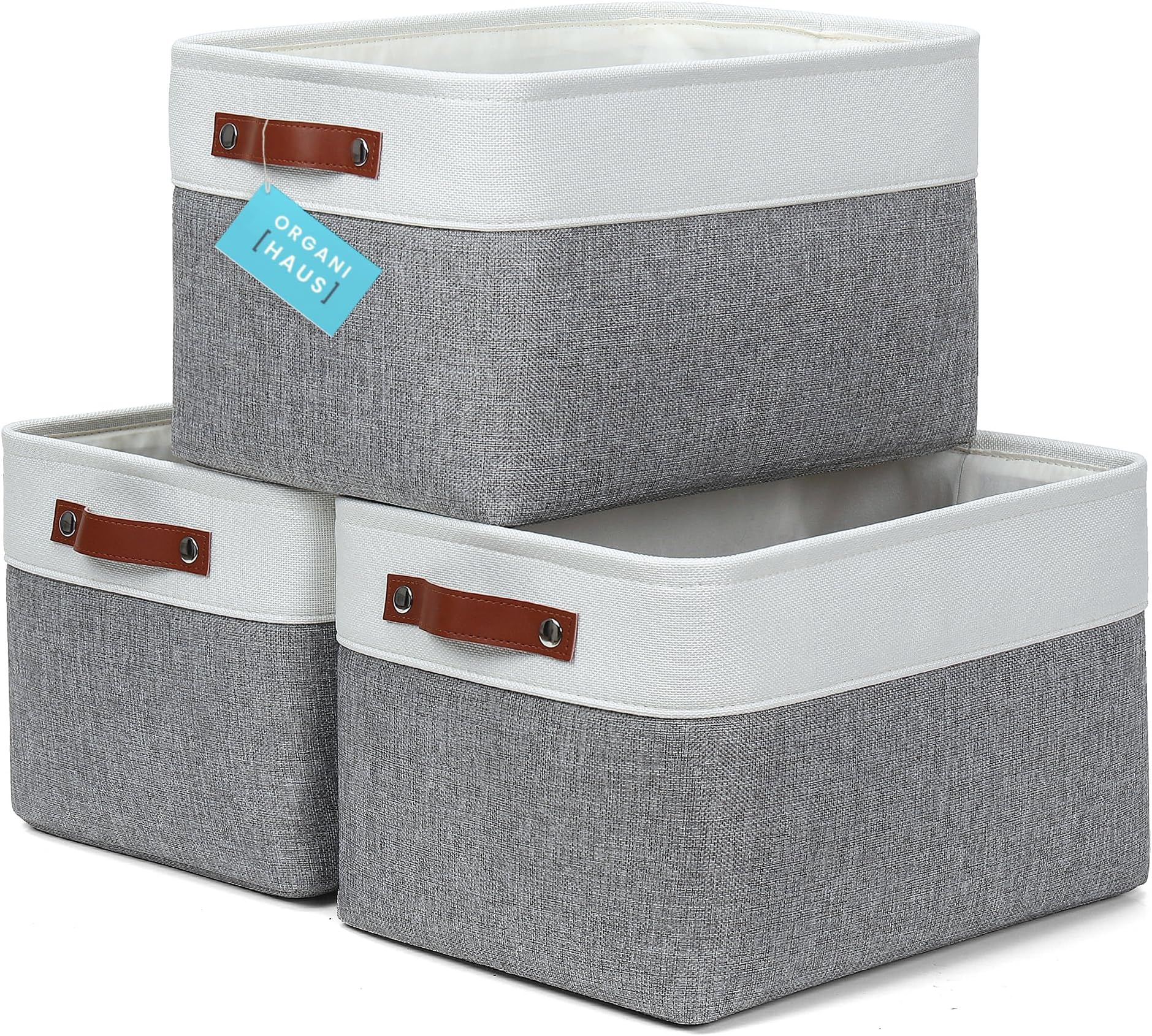 Amazon.com: StorageWorks Large Storage Baskets for Organizing, Foldable ...