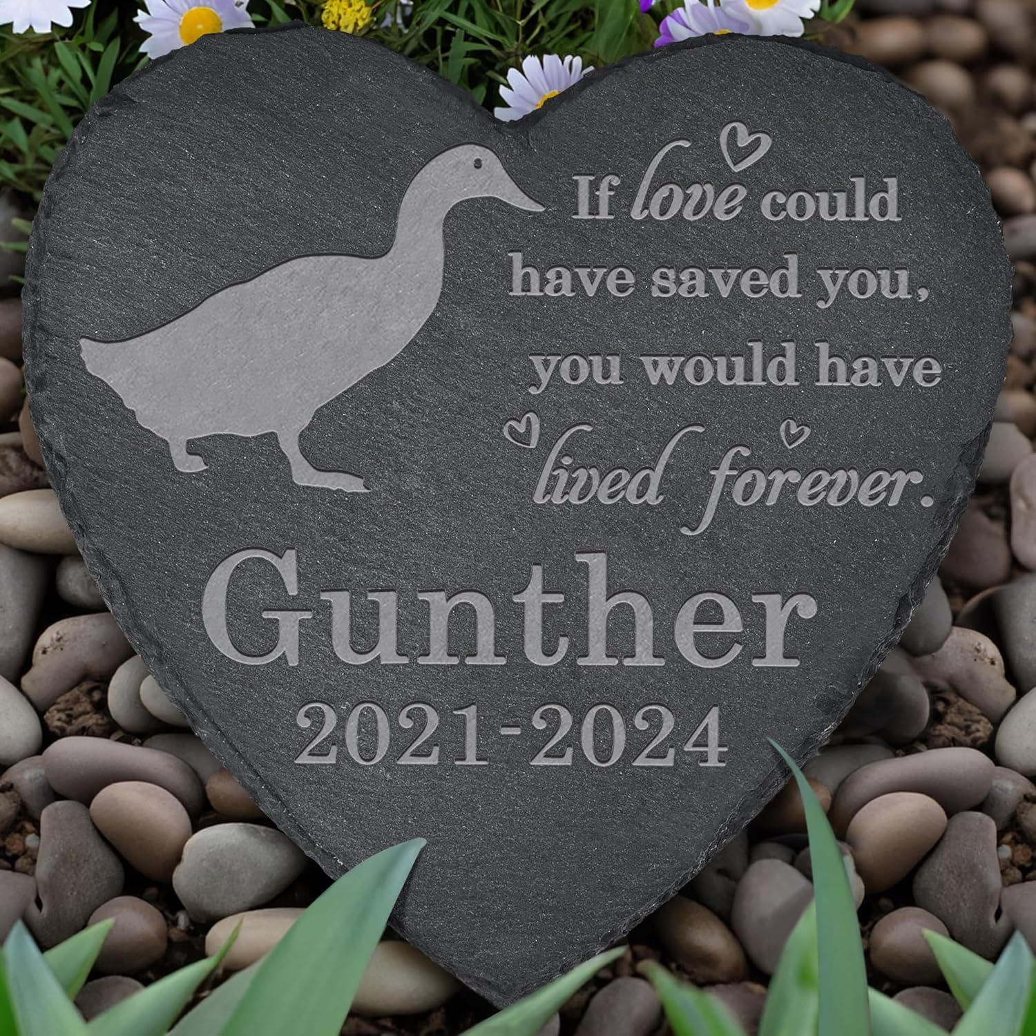Amazon.com: Jasaino Duck Memorial Stone Duck Garden Statue - Duck ...