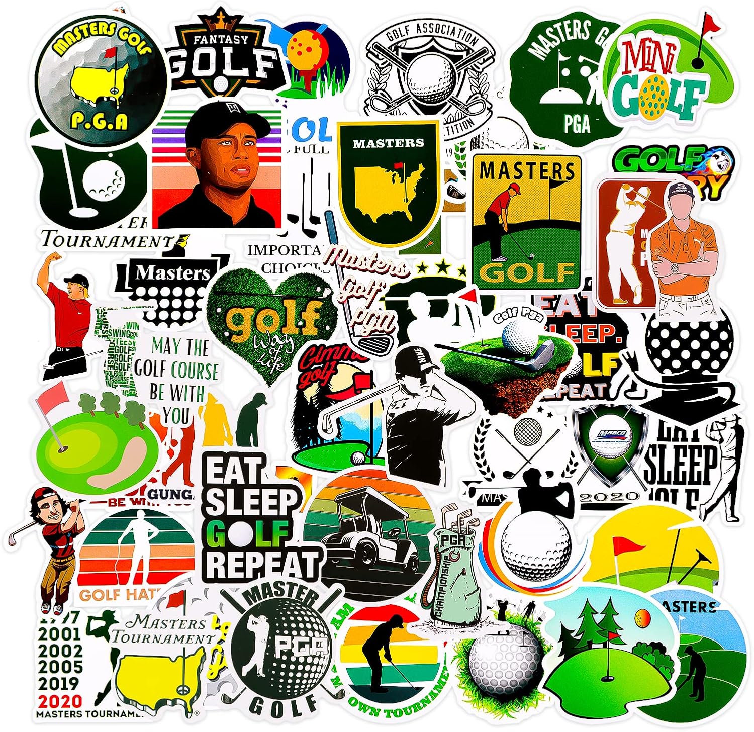 Amazon.com: Cobee Golf Stickers Pack, 50 Pieces Sports Golf Decal Pack ...