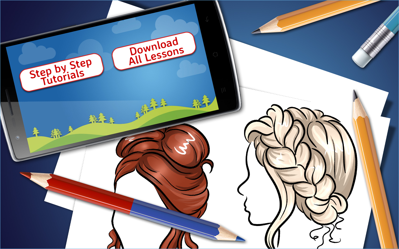 How to Draw Hairstyles Step by Step Drawing App - App on Amazon Appstore