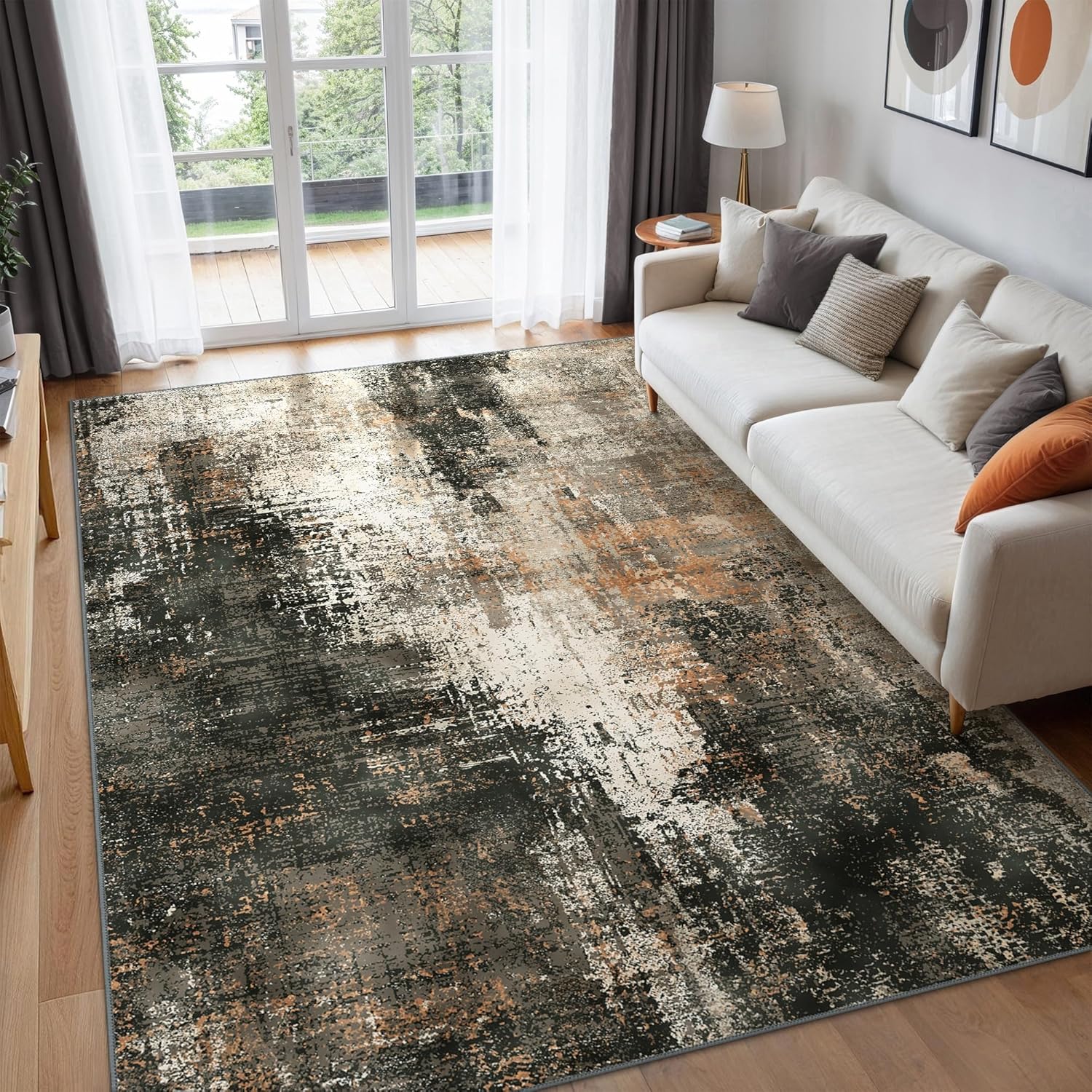 BEIMO Modern Abstract Rugs Living Room, Rugs for Bedroom 120X170CM ...