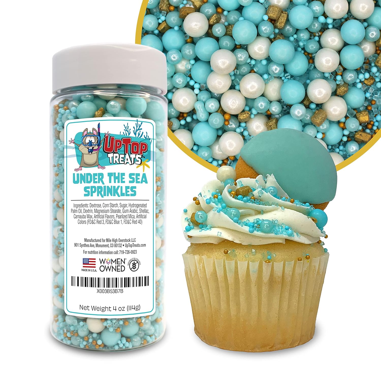 Amazon.com: Under the Sea Sprinkles | Pastel Sugar Pearls & Sugar ...