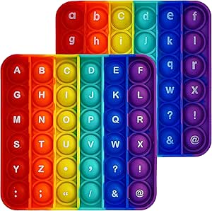 Amazon.com: Proweber Alphabet Pop Fidget Toy Letters ABC Numbers ...