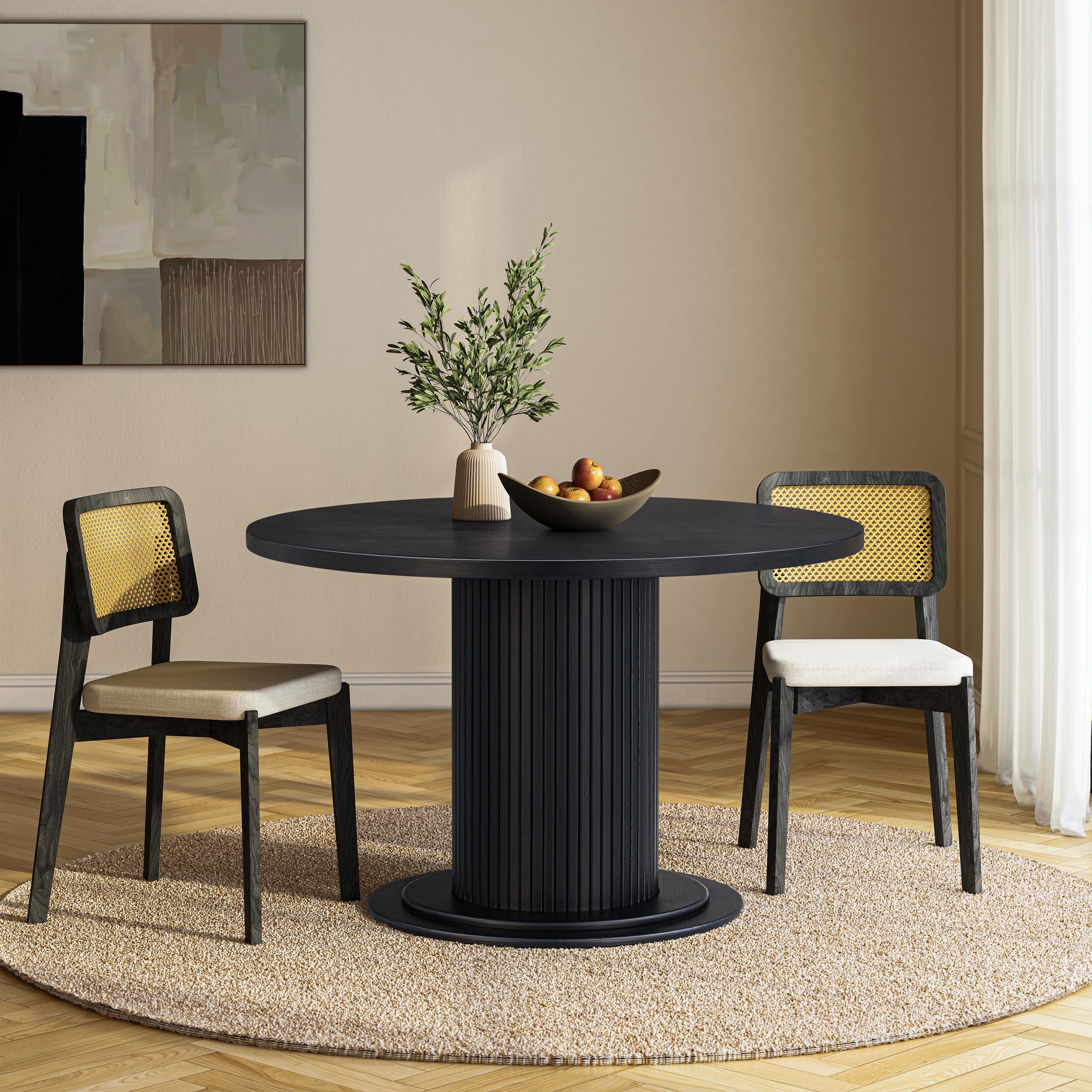 Amazon.com - NTC Summit 47 Inch Modern Design, Round Dinner Table for ...