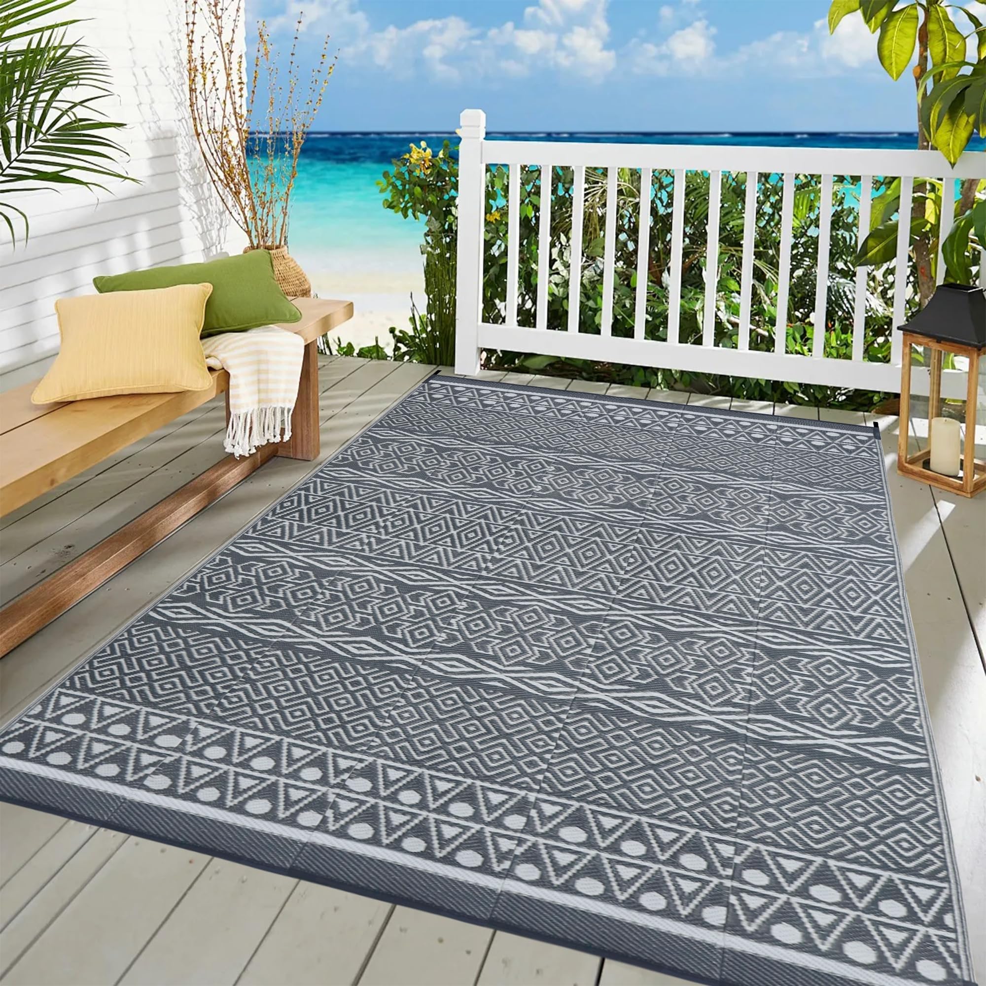Amazon.com: SAND MINE Reversible Mat, Indoor Outdoor Rug Carpet ...