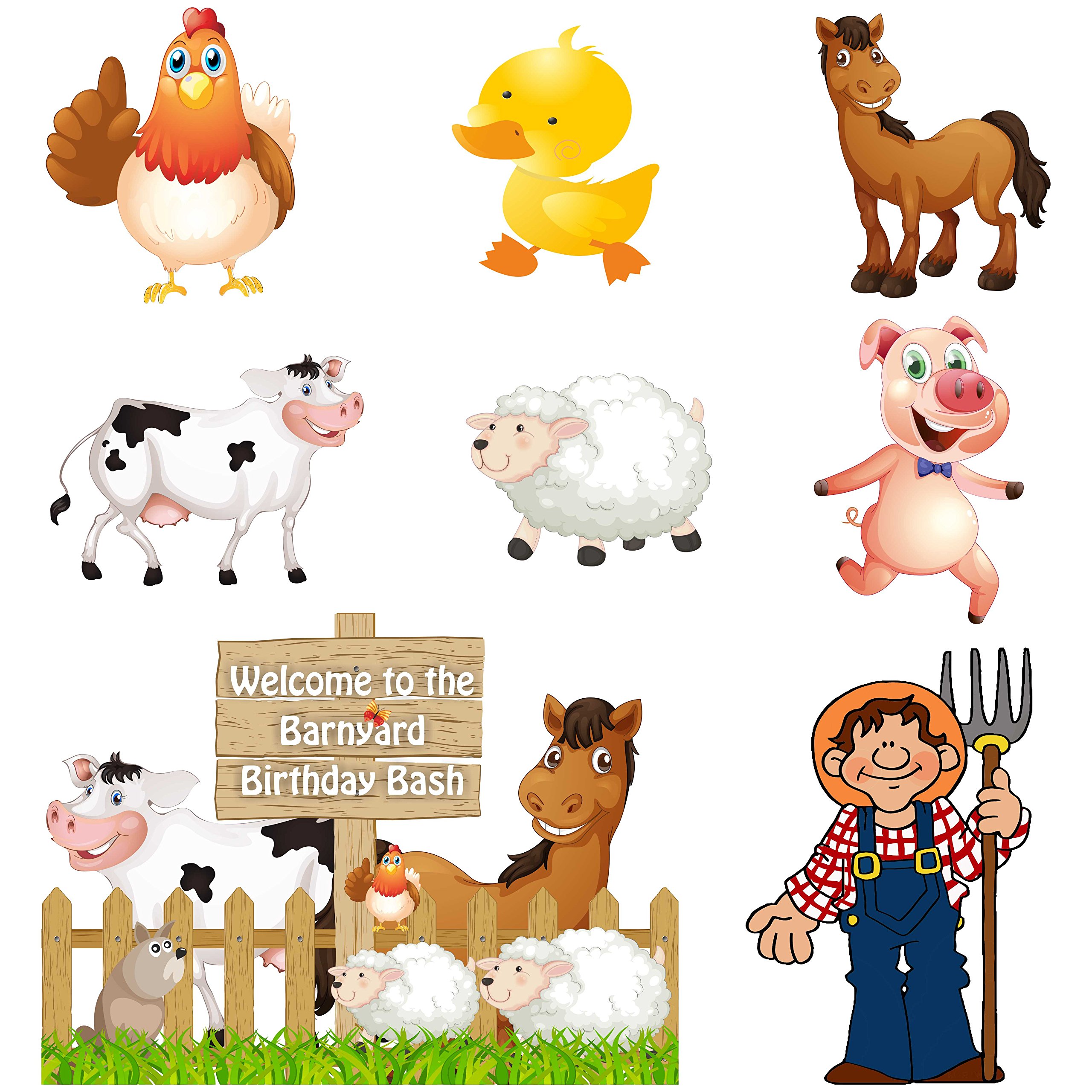 Untumble Farm Animals Posters / Barnyard Theme Wall Cutouts Including a ...