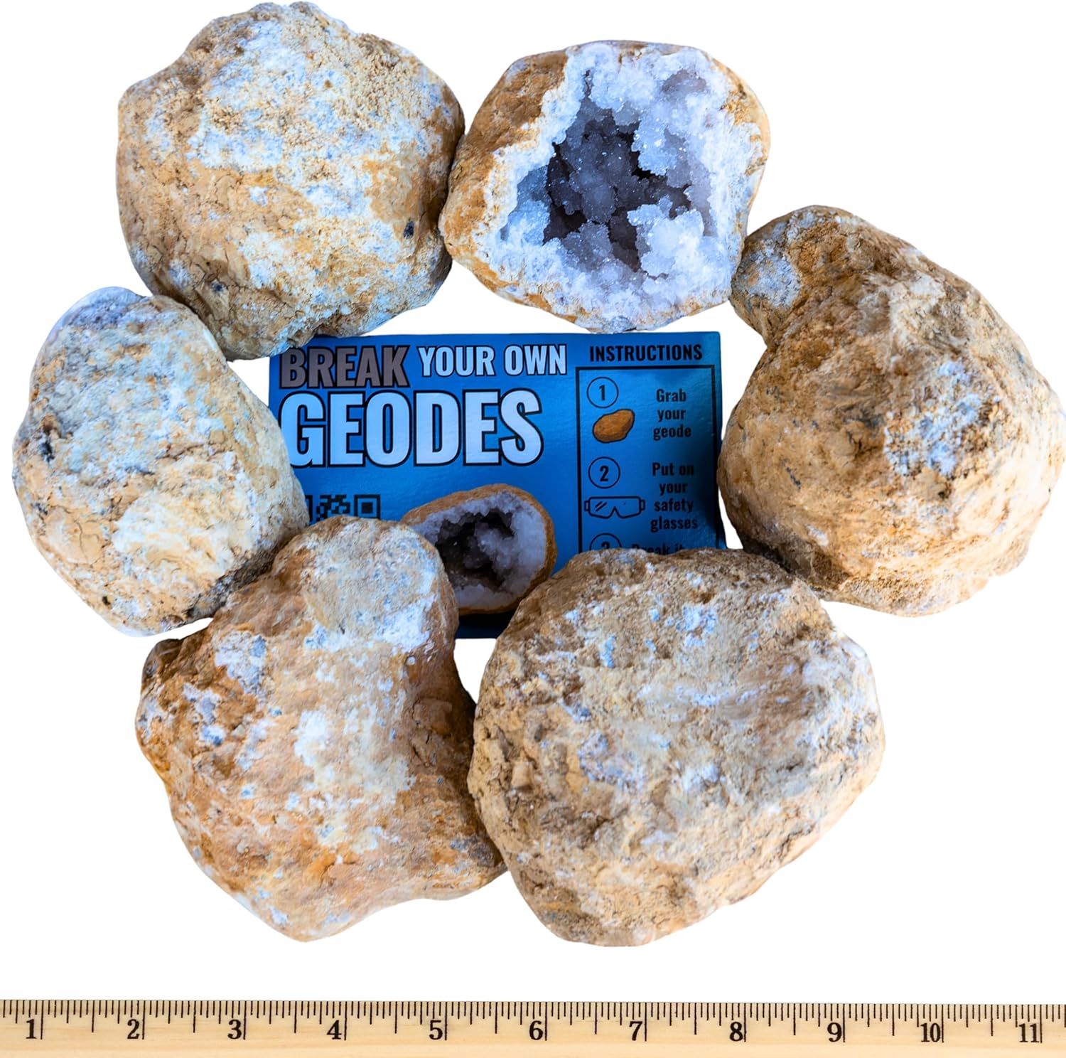 Amazon.com: Break Your Own Geode Kit – 3 to 4 Natural Geodes 3.75 to 4. ...