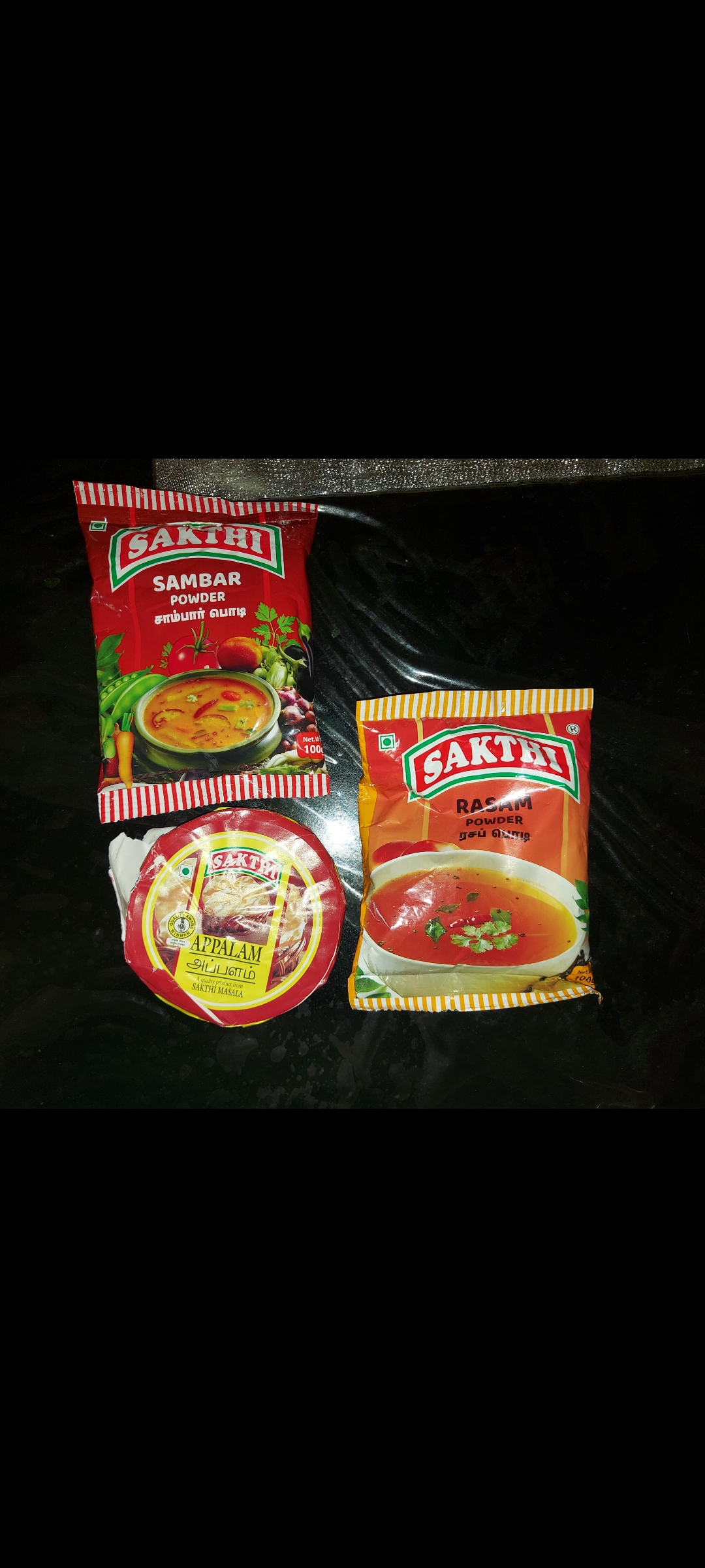 Sakthi Sambar Powder 100gm + Rasam Powder 100gm + Appalam (Pappad ...