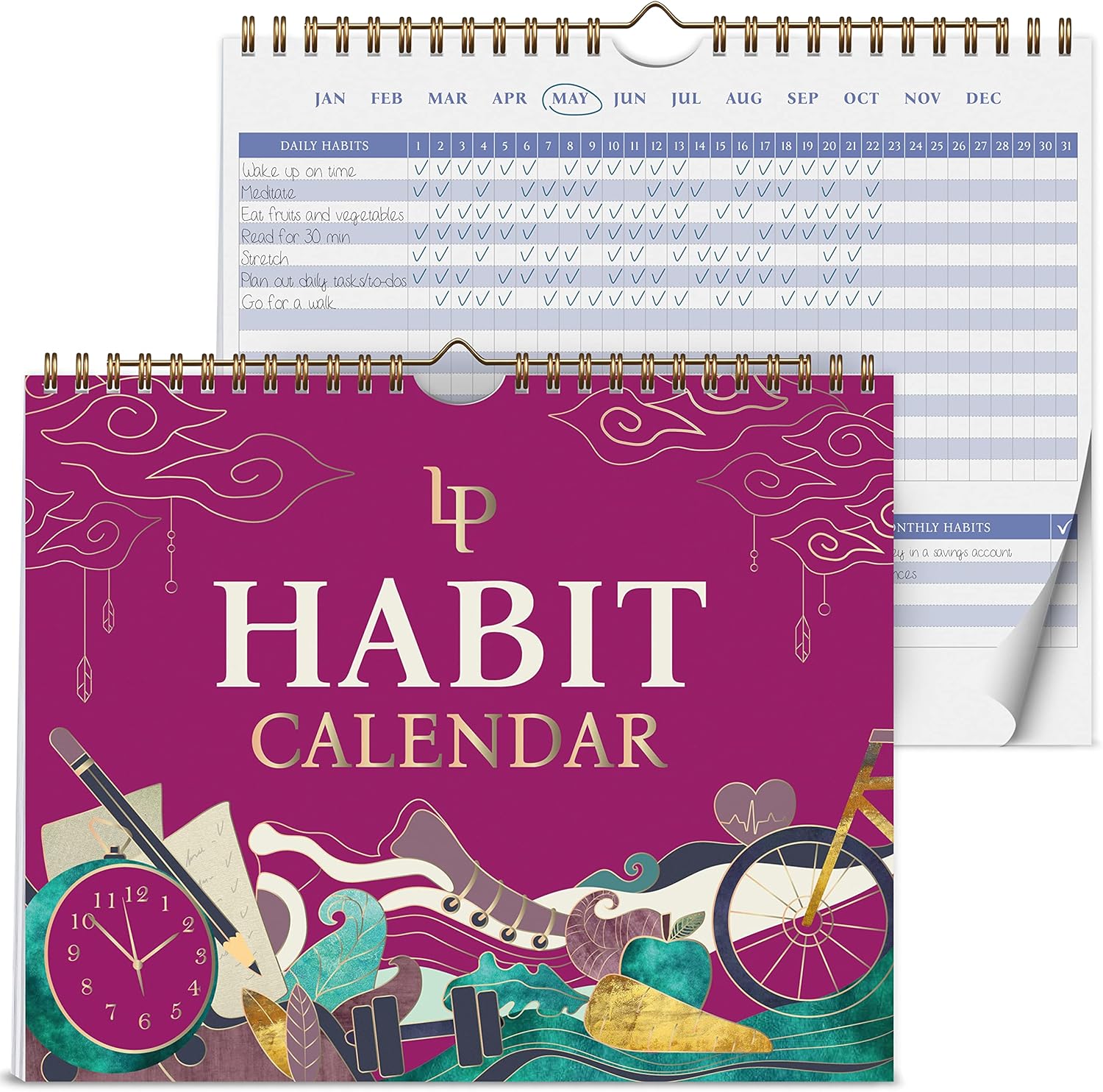 Amazon.com: Legend Habit Calendar – Colorful Habit Tracker to Track ...