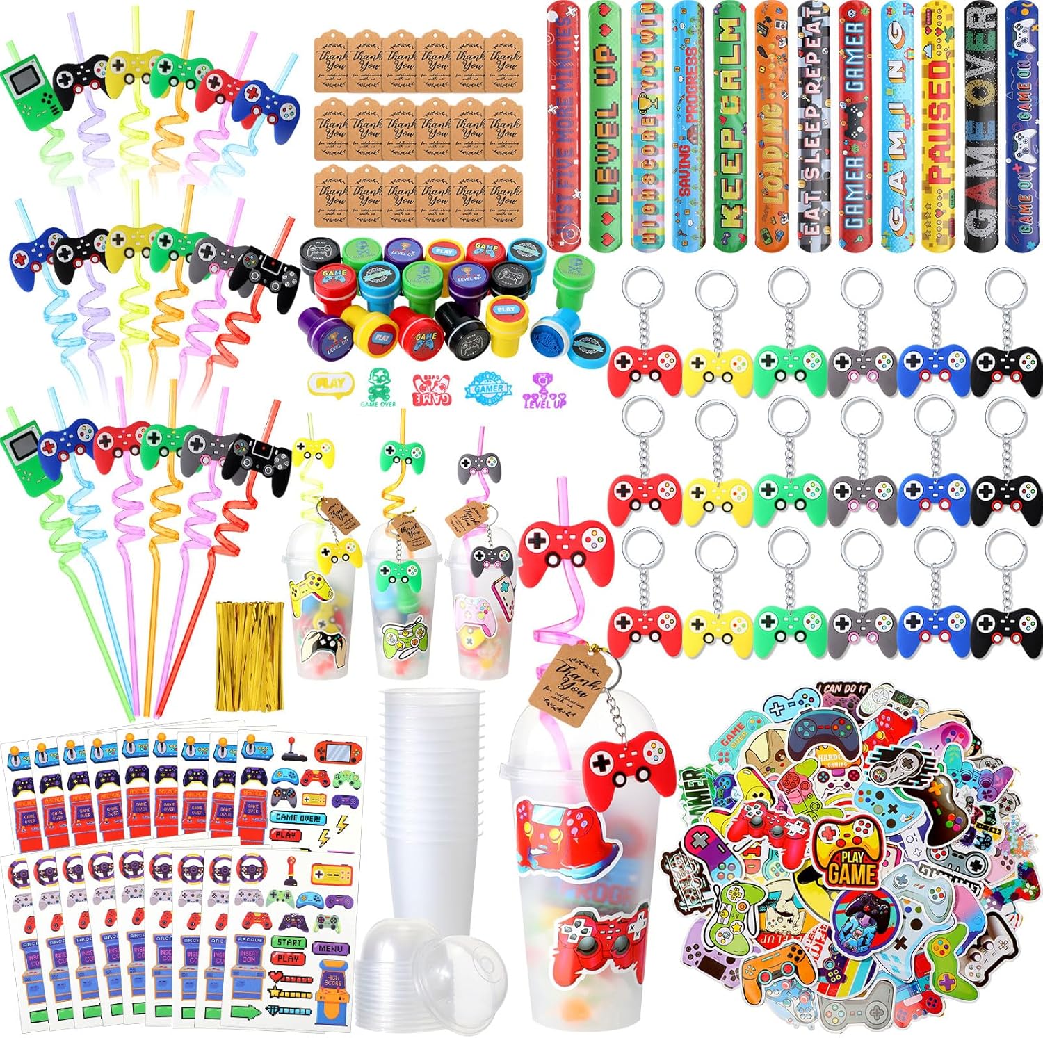 Amazon.com: Lenwen 177 Pcs Video Game Party Favors Set Includes ...