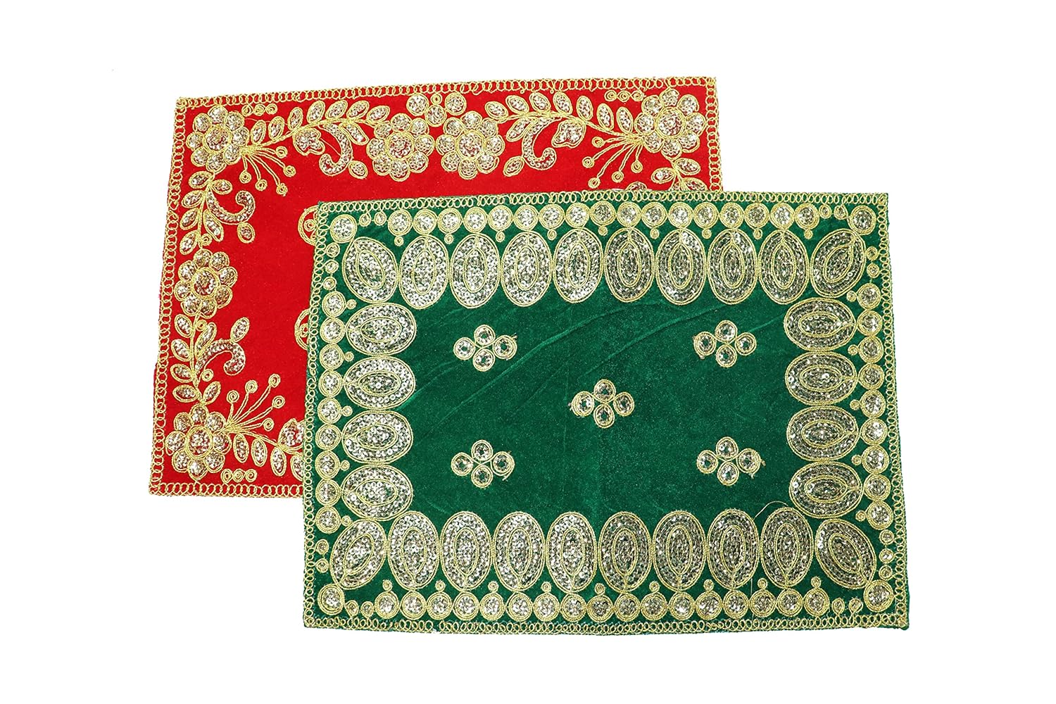 Reliable Puja Assan Velvet Embroidered Puja Cloth/Puja Aasan/Puja ...