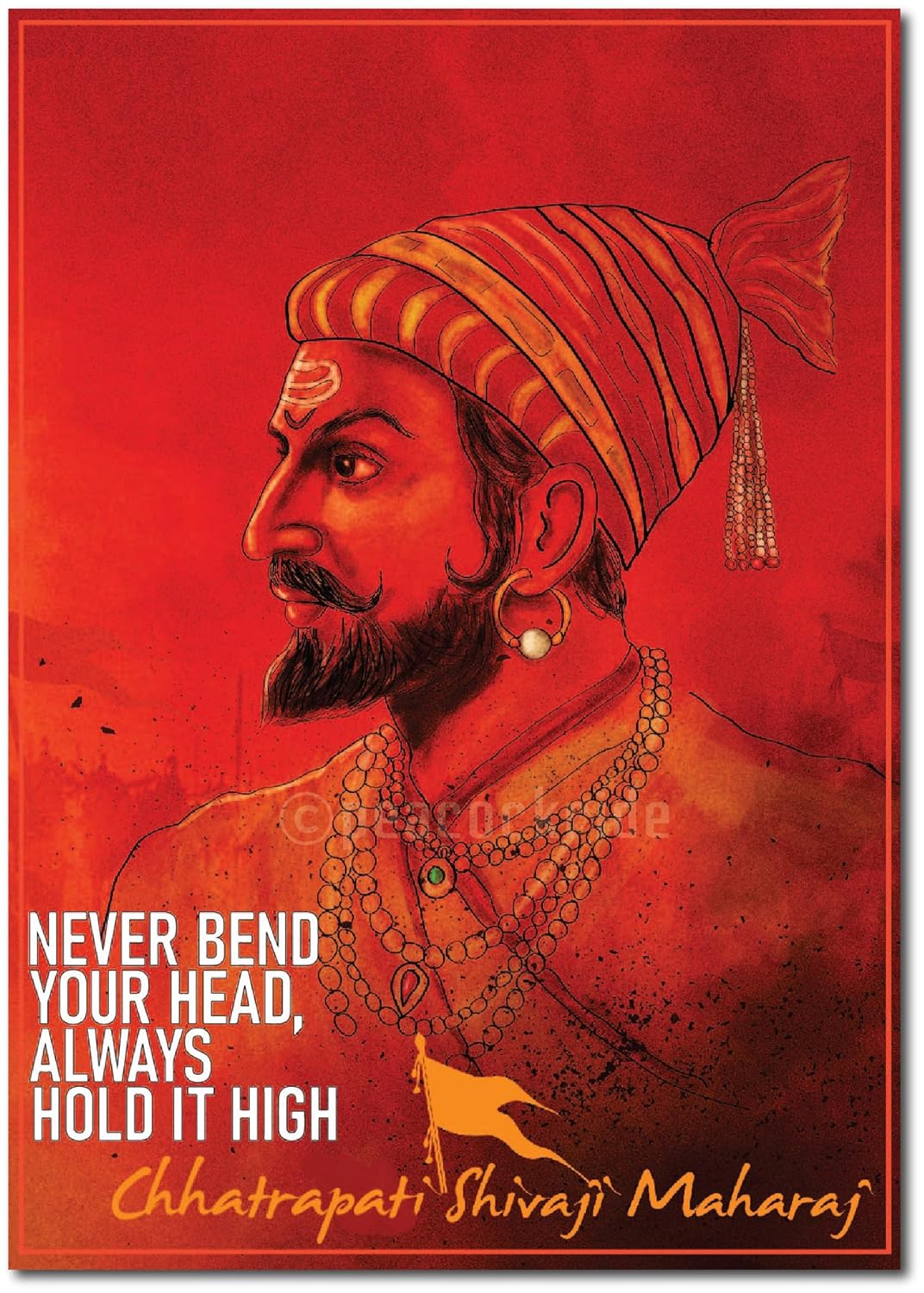 PEACOCKRIDE Jai Shivaji Maharaj I Never Bend Your Head I Quote I Wall ...