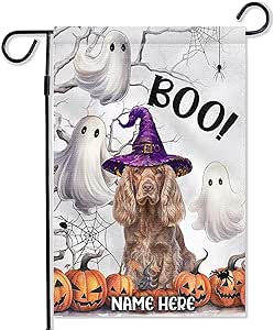 Amazon.com : Padovo Ghost Dog Halloween Garden Flag Personalized ...