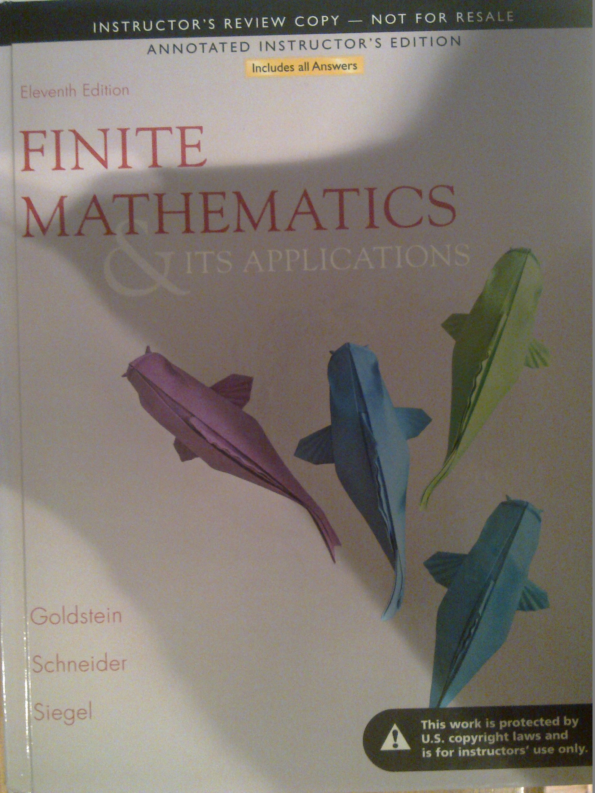 Finite Mathematics and Its Applications (Annotated Instructors Edition ...