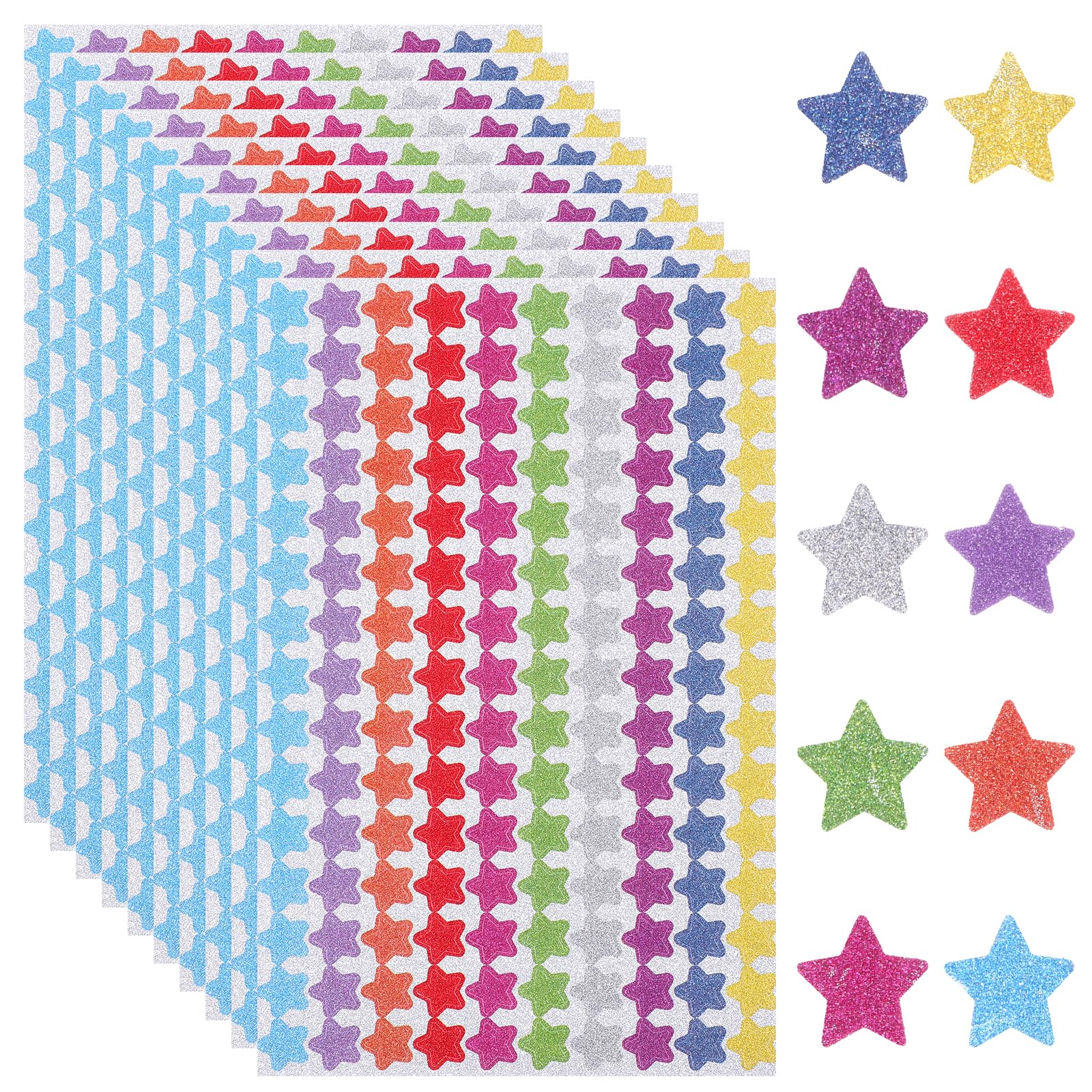 Amazon.com: 1500PCS Small Star Stickers for Kids Reward, Holographic ...