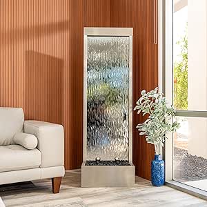 Amazon.com : 68 in H Freestanding Modern Indoor/Outdoor Waterfall ...