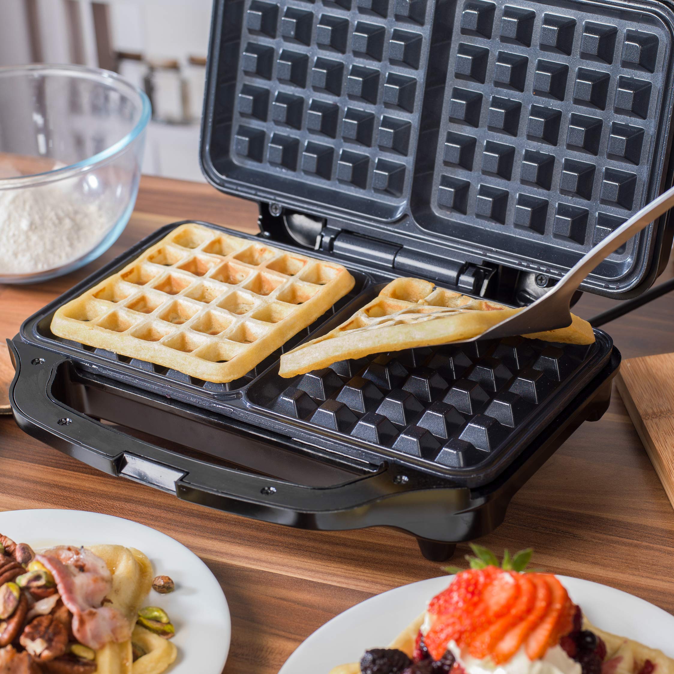 Salter® EK2249 Deep Fill Waffle Maker Iron with XL Non-Stick Cooking ...