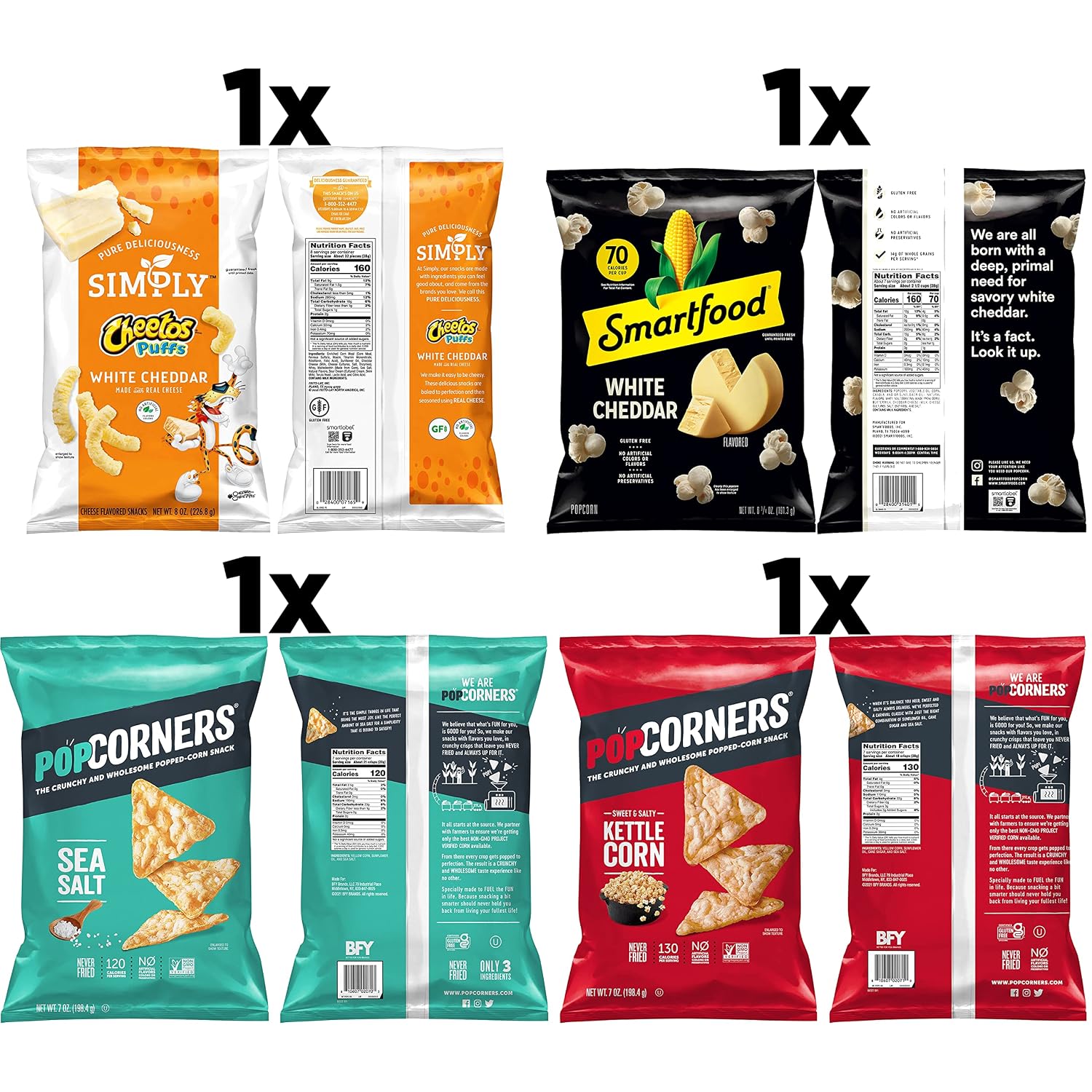 Paquete variado de Smart Snacks Variety Pack Smartfood Simply Cheetos ...