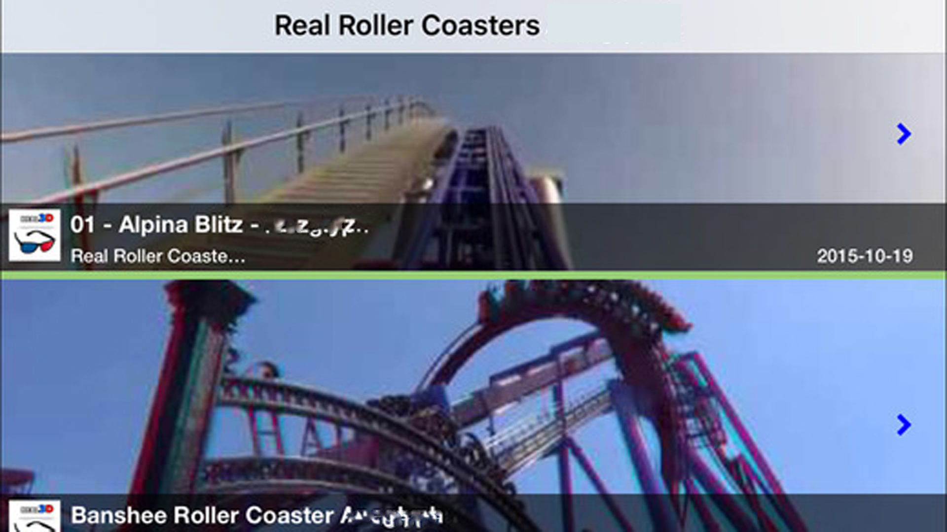 Real Roller Coasters in 3D Stereo - App on Amazon Appstore