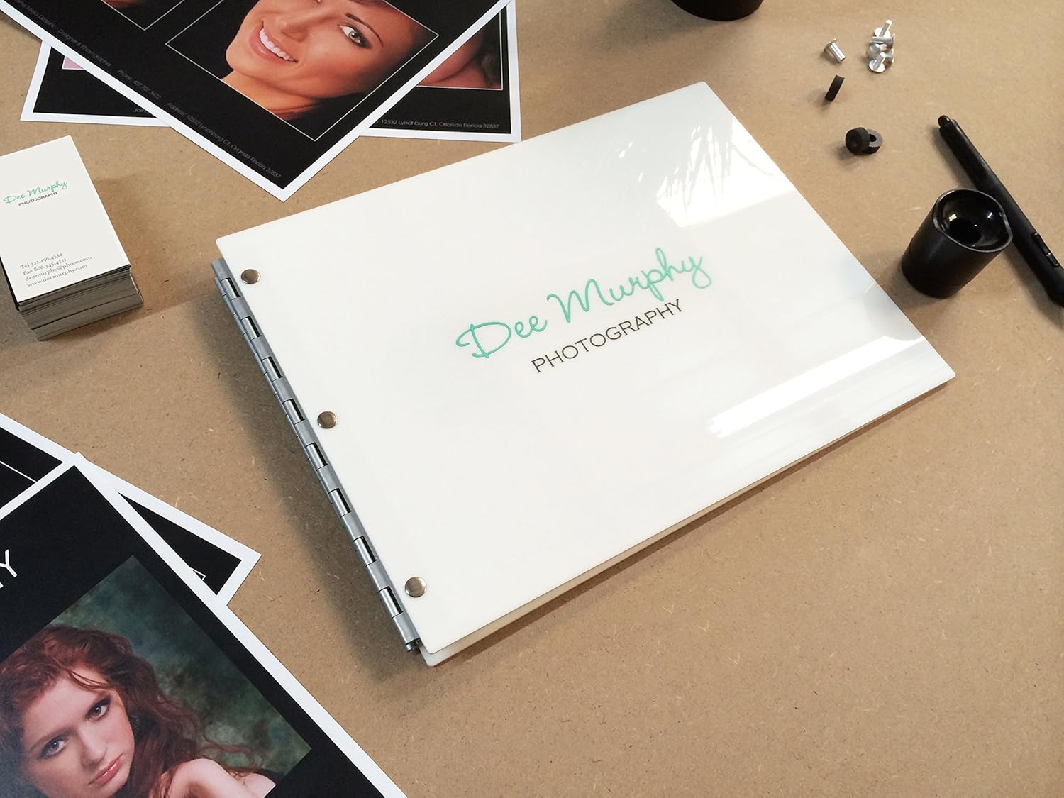 Amazon.com: 8.5 x 11 Landscape Glossy White Portfolio. Portfolio Book ...