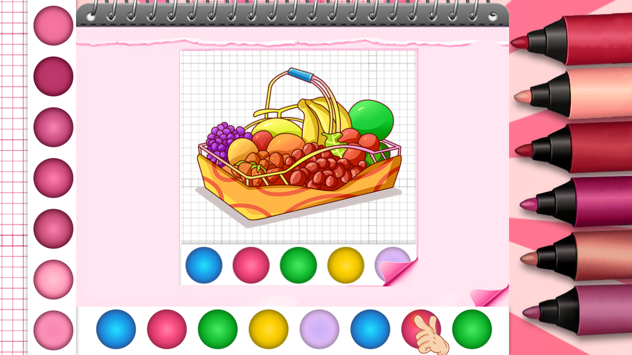Fruit Coloring Pages : Easy Fruits Coloring Game Offline. - App on ...