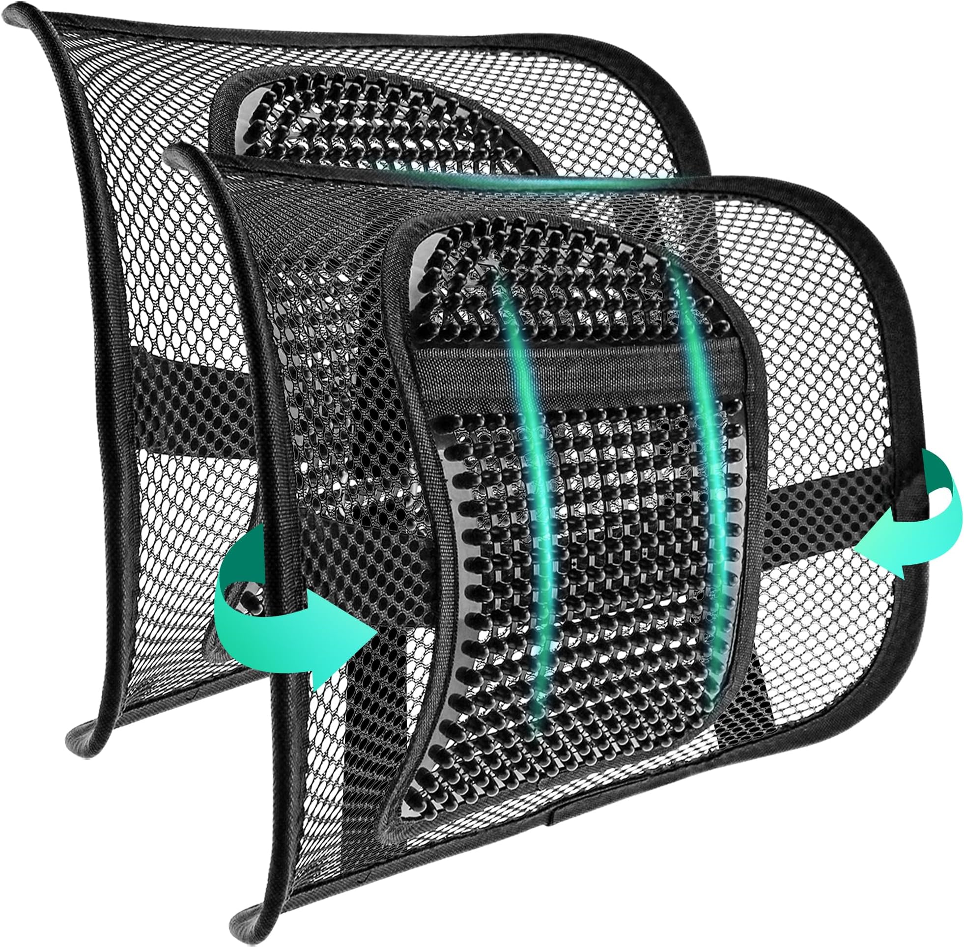 Amazon.com: Big Ant Lumbar Support, Car Back Support with Massage Beads ...