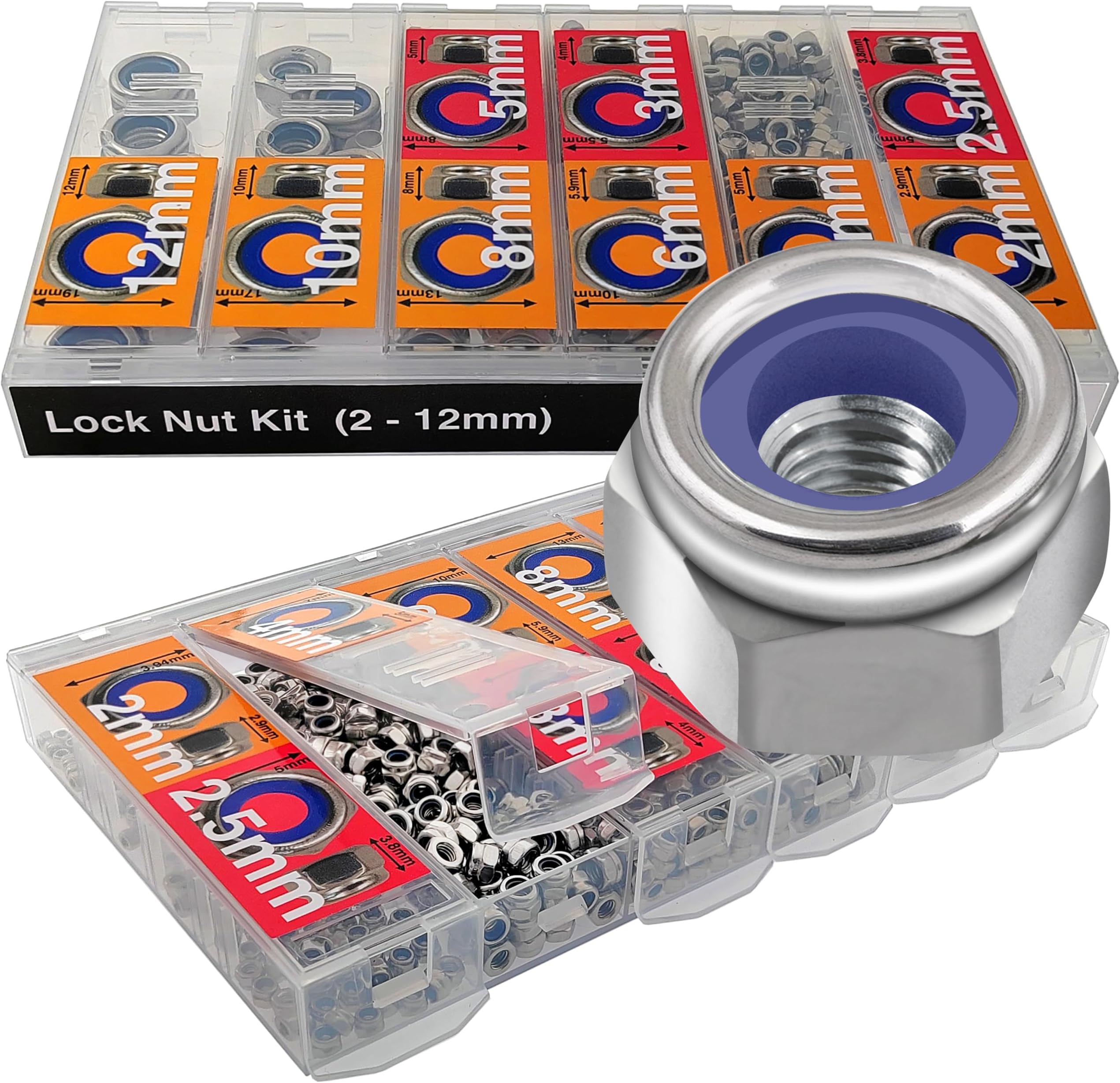 Amazon.com: binifiMux 100pcs M2 x 0.4mm 304 Stainless Steel Nylock Self ...