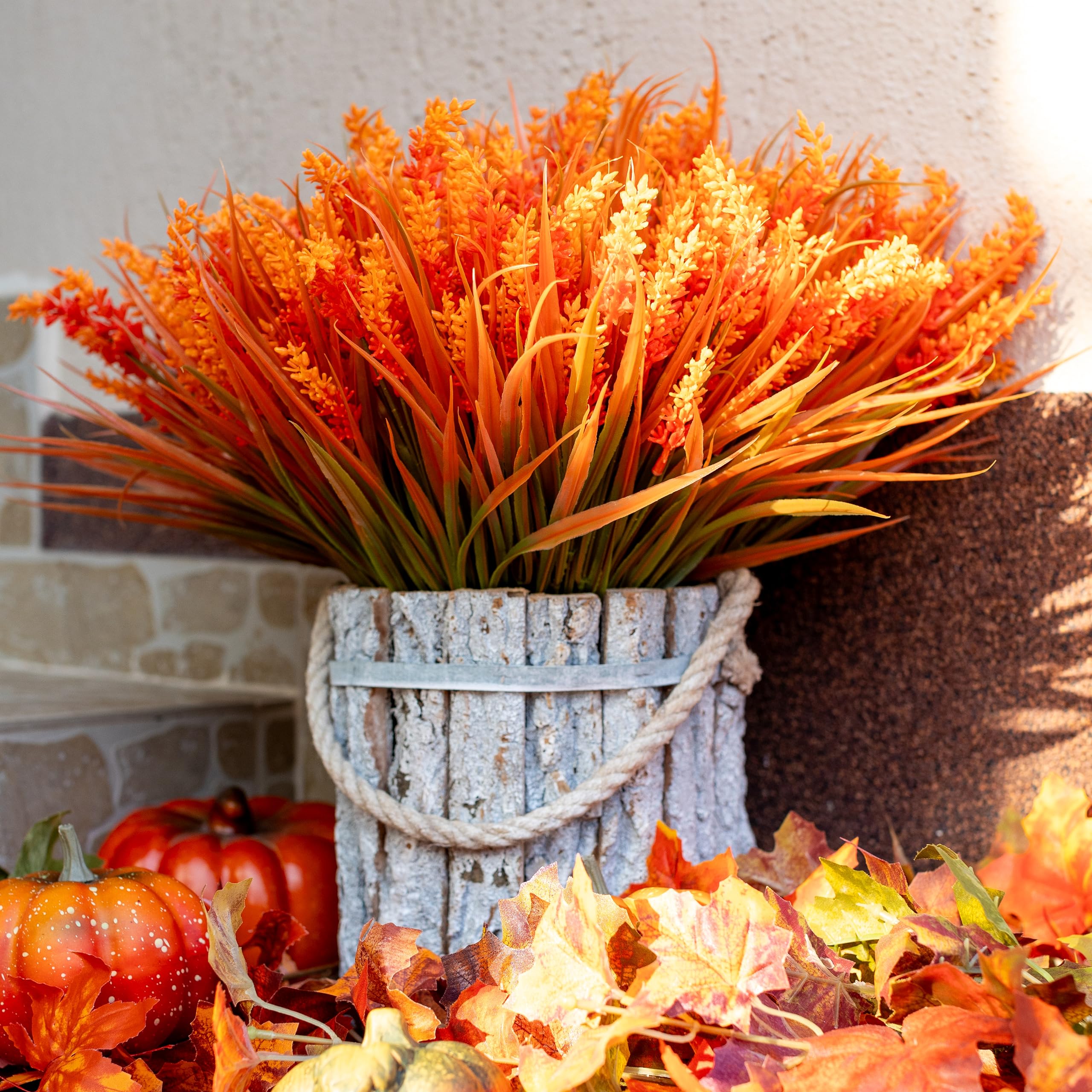 Amazon.com: Fake Fall Flowers for Outdoors Decorations - 20 Bundles ...