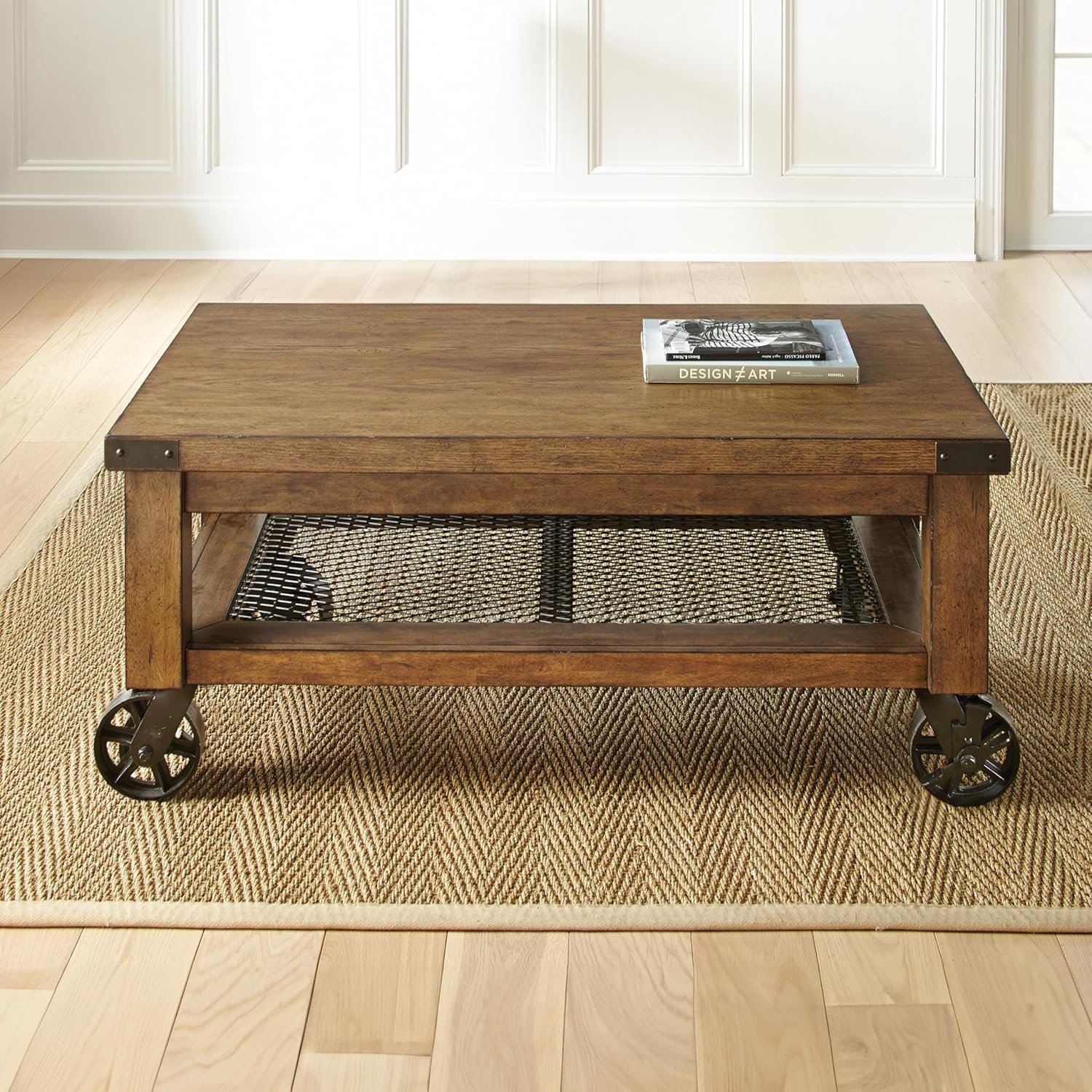 Amazon.com: TREATLIFE HOME Industrial Cocktail Table with Caster ...