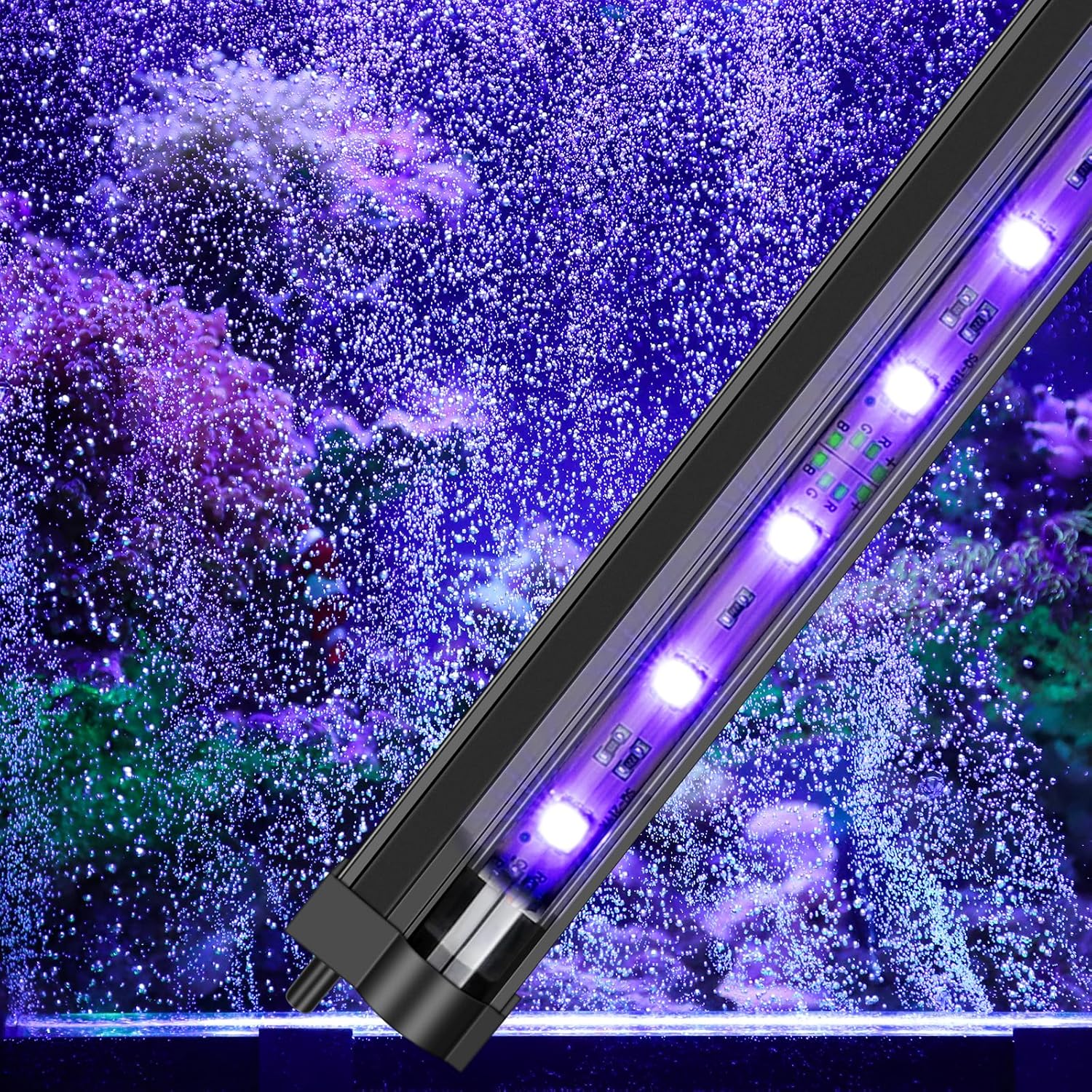 Amazon.com : fishkeeper Submersible Fish Tank Light with Air Bubble ...