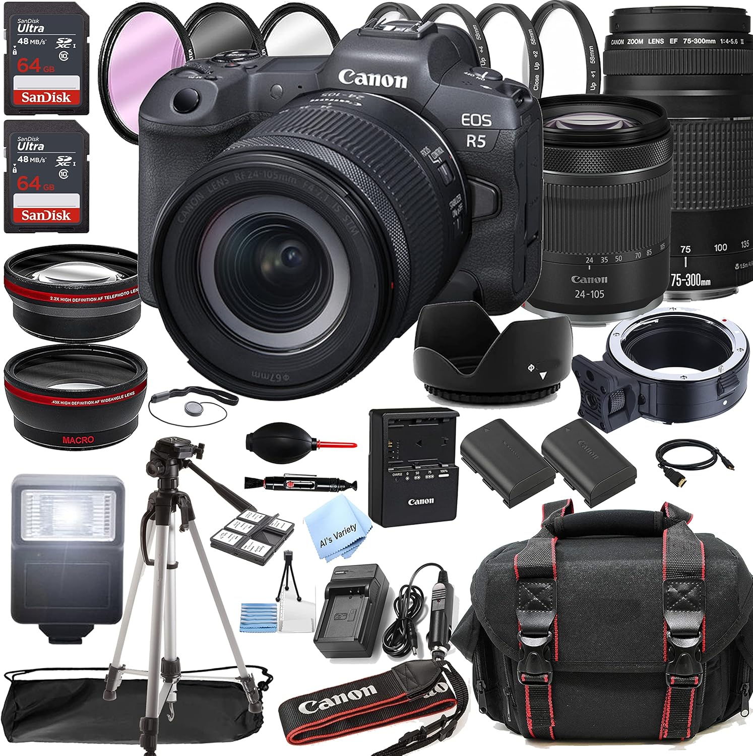 Amazon.com : Canon EOS R5 Mirrorless Digital Camera with RF 24-105mm f ...