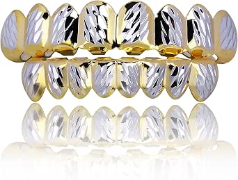 TOPGRILLZ Grillz Grills for Your Teeth - Men Gold Teeth 8 Grillz for ...