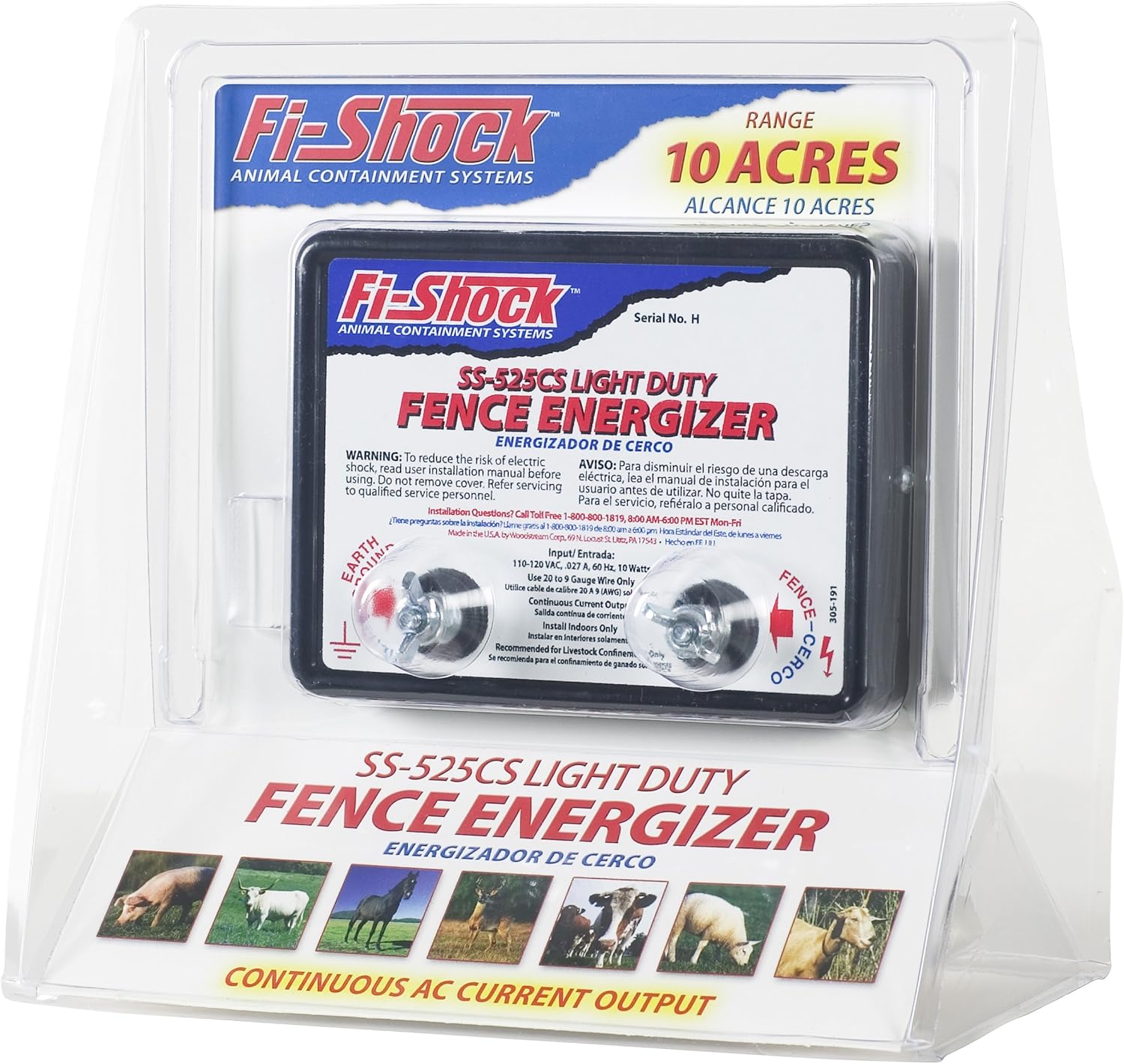 Amazon.com : Fi-Shock SS-525CS AC Powered Light-Duty Electric Fence ...