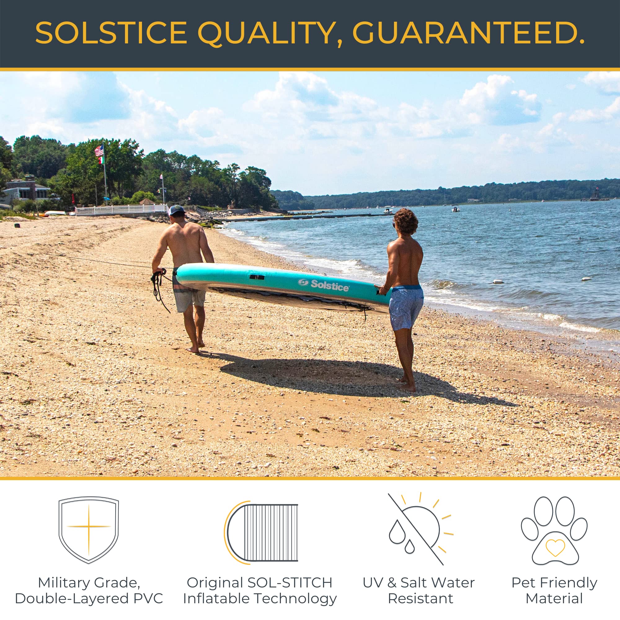 Snapklik.com : SOLSTICE ORIGINAL Floating Inflatable Dock Float W/ Mesh ...