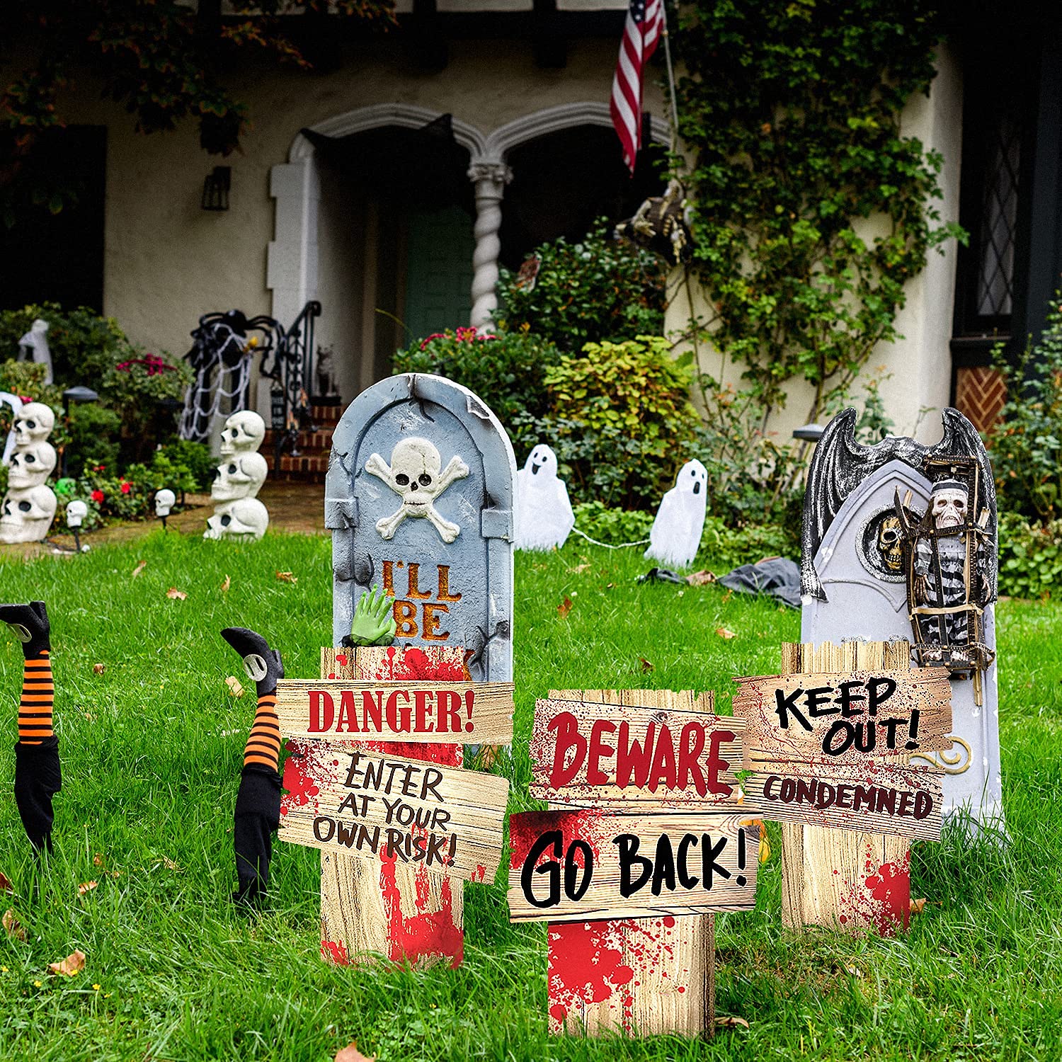 Outside Halloween Decorating Ideas For Cemetery Halloween Decorations