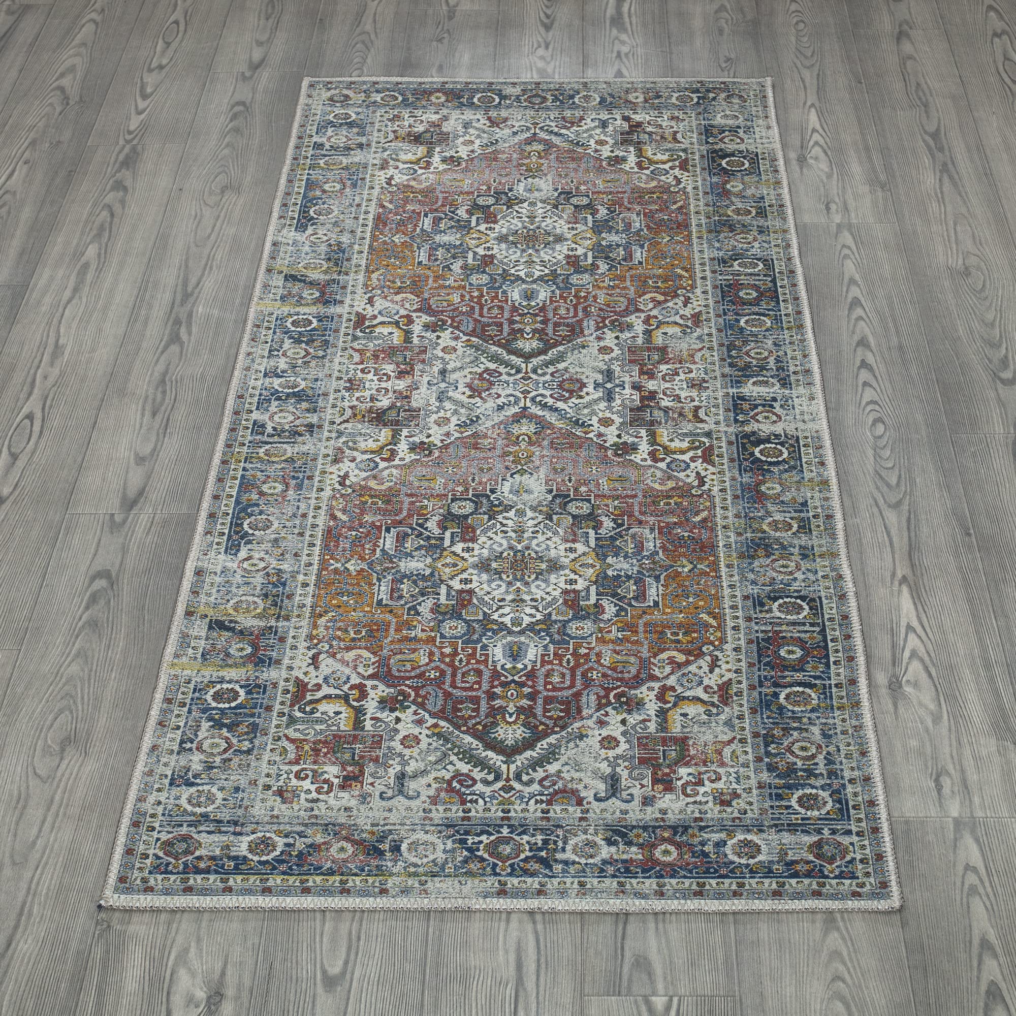 Ottomanson Machine Washable Wrinkle Free Oriental Design Cotton 3x6 ...